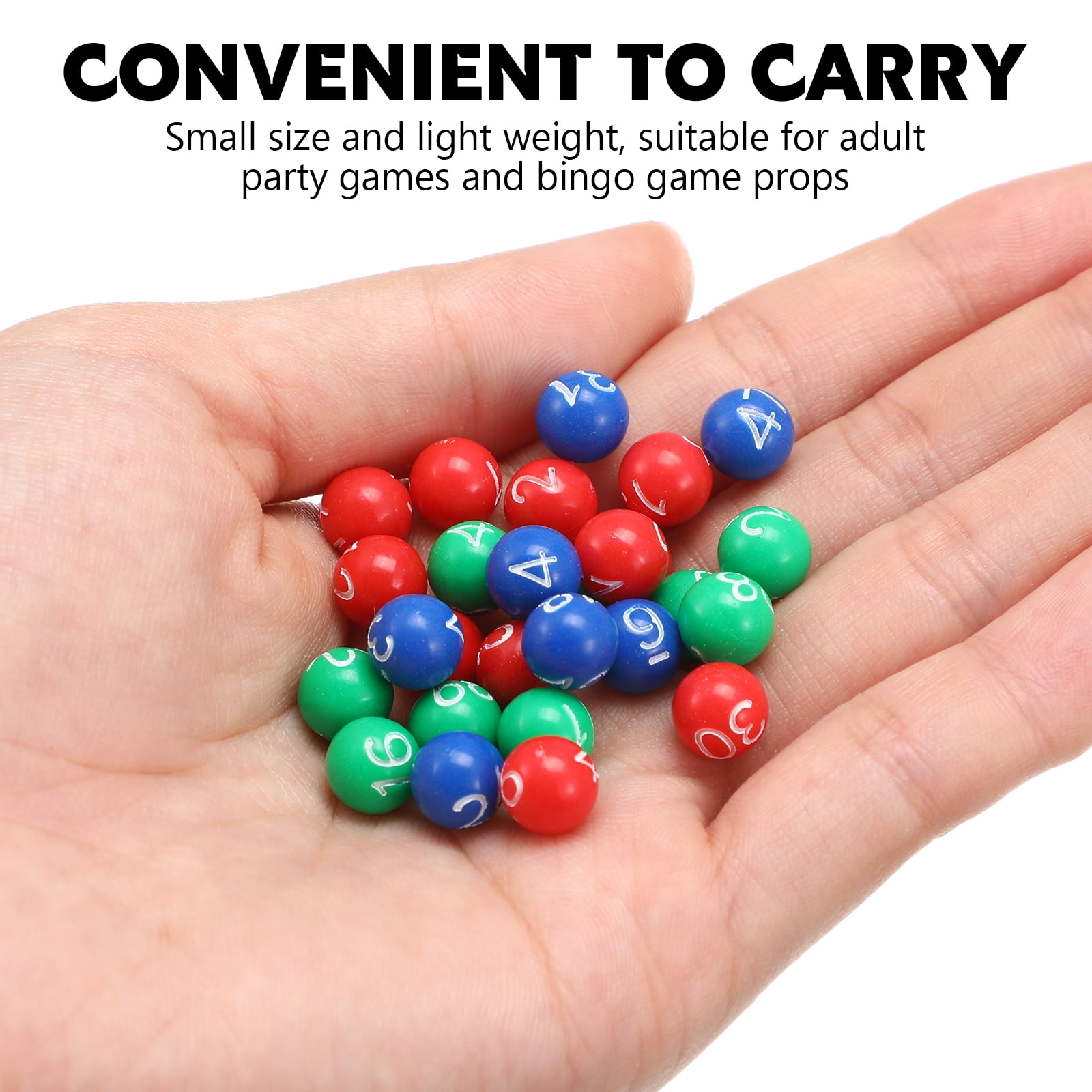 Clispeed 49pcs Plastic Raffle Game Balls Funny Bingo Game Balls Raffle ...