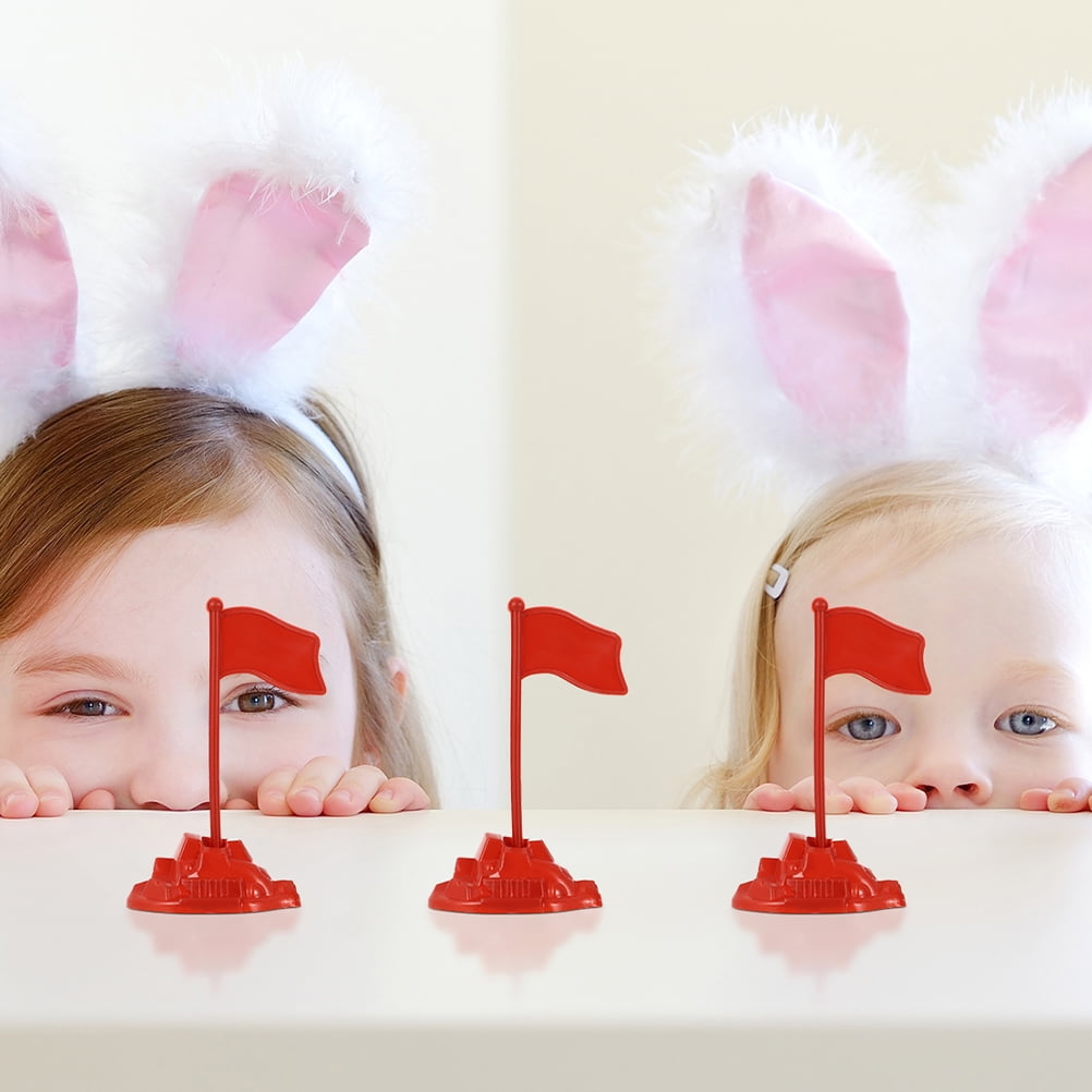 Clispeed 60Pcs Red Plastic Table Flags for Diorama Scenes and War Model ...