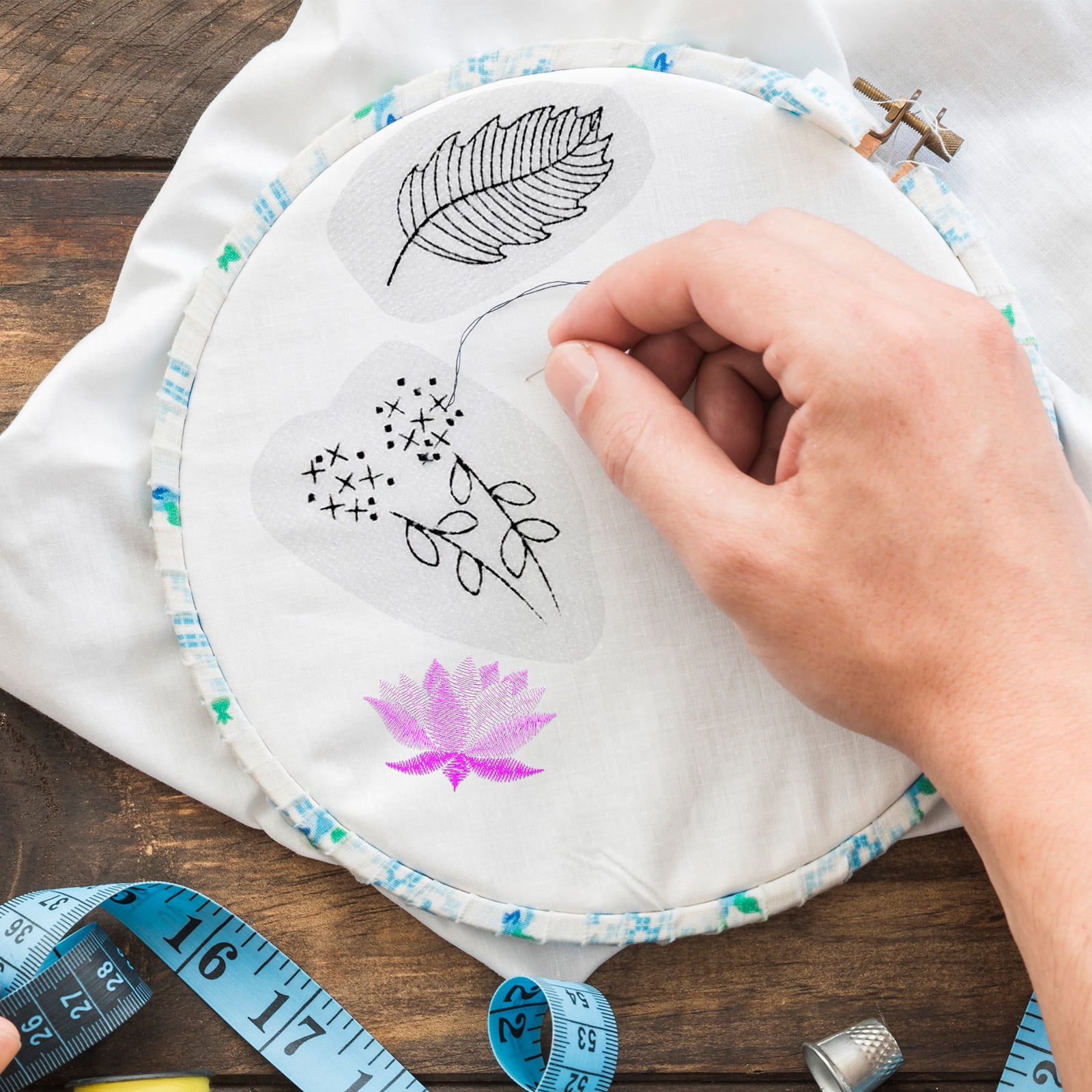 Clispeed Water Soluble Embroidery Stabilizer Fabric with Adhesive for ...