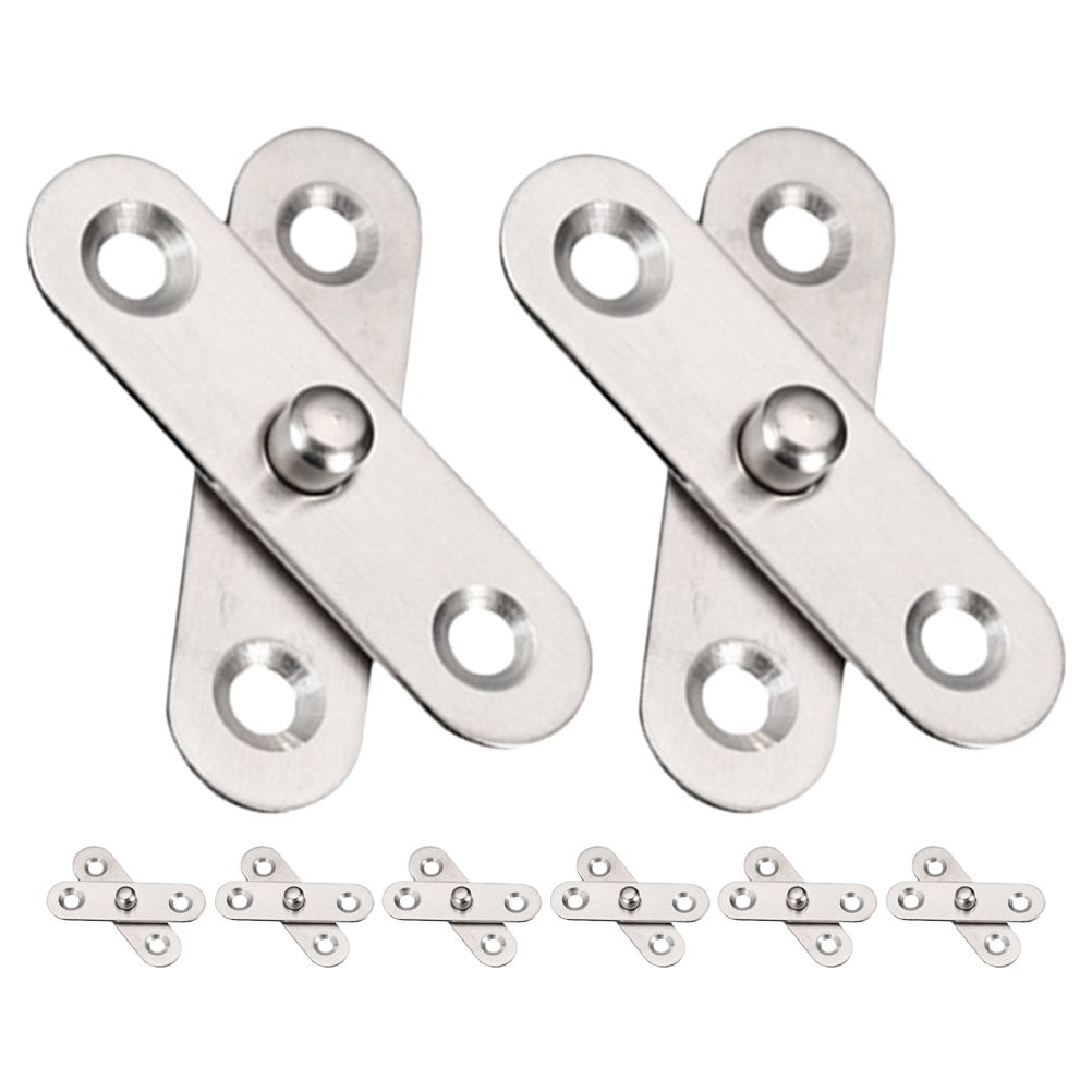 Clispeed 8Pcs Flat Hidden Hinges For Doors Stainless Steel Concealed ...