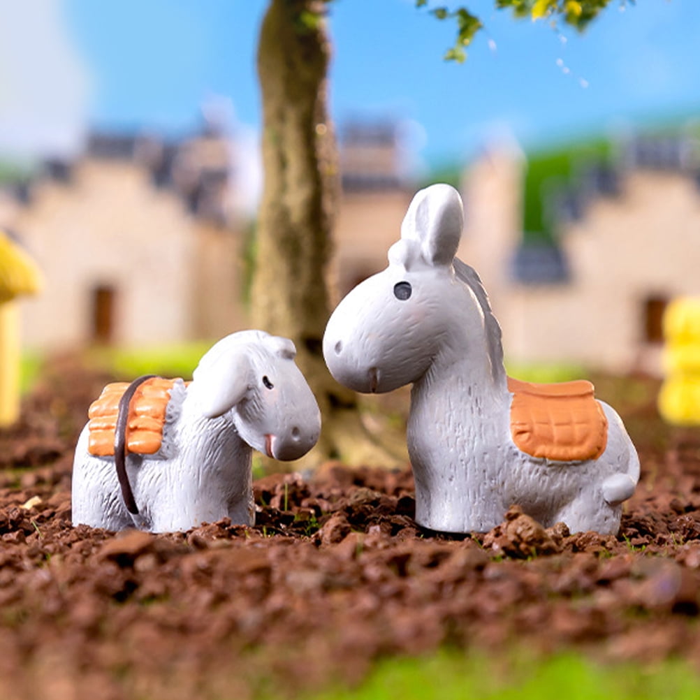 Clispeed 8pcs Donkey Figurine Resin Landscape Layout Prop Assorted ...