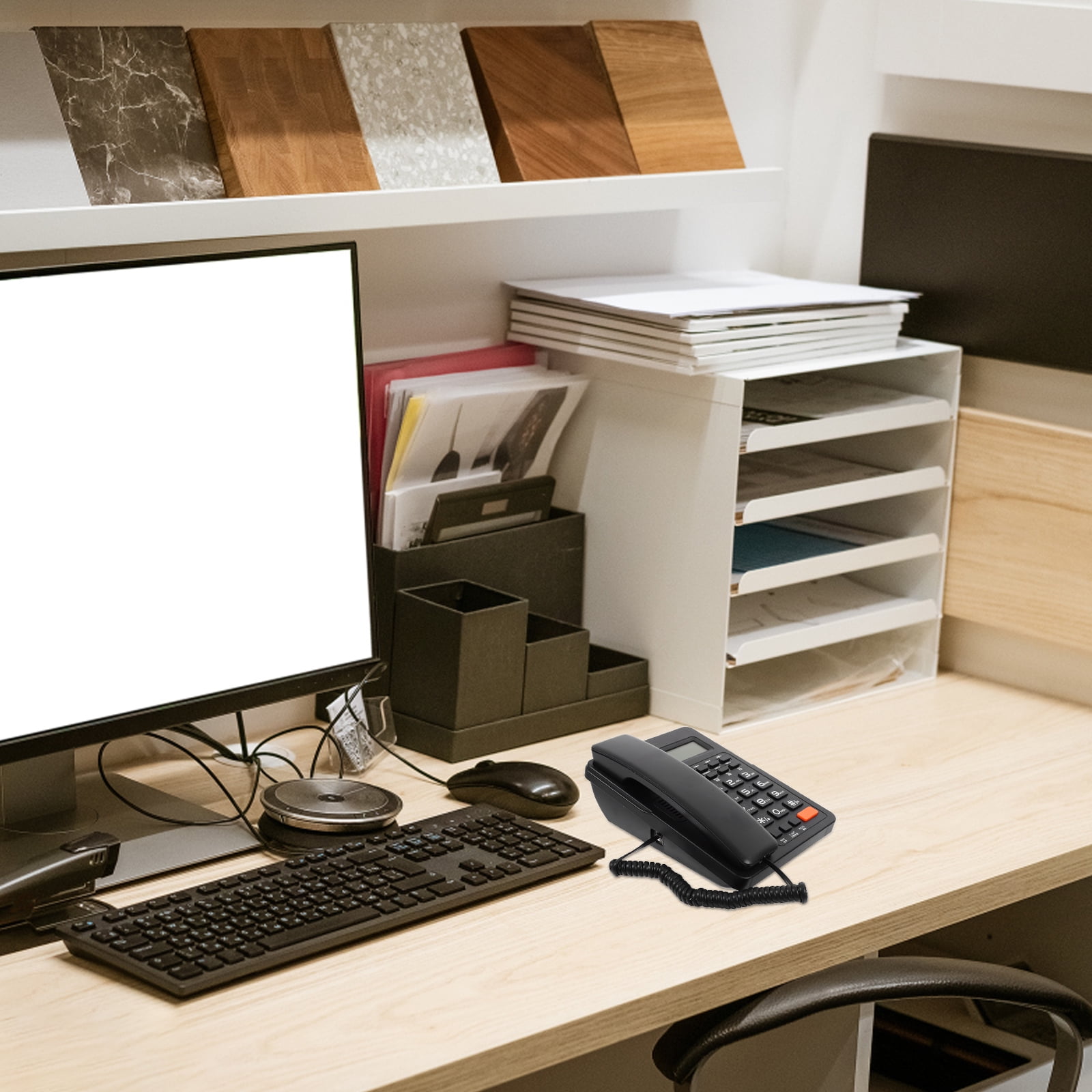 Clispeed Business Fixed Phone Caller ID Telephone Home Office Landline ...