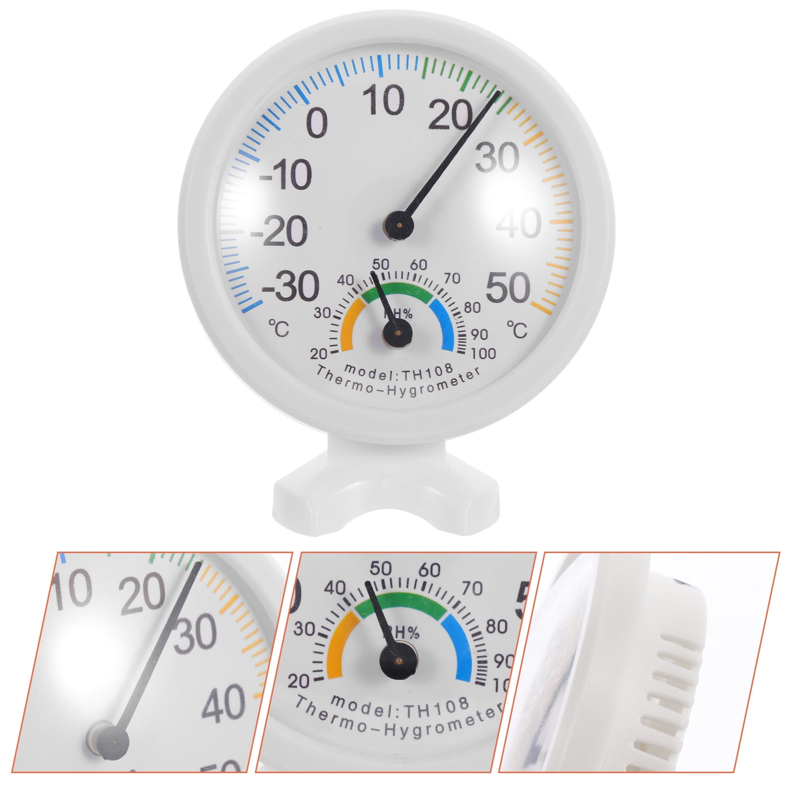 Clispeed Indoor Analog Thermograph for Humidity Measurement White ...