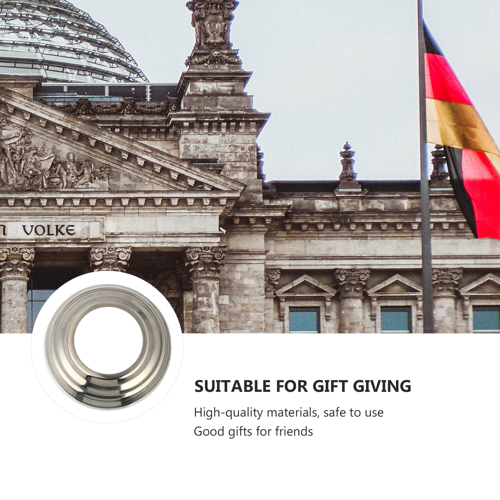 Clispeed Metal Gazing Globe Stand Stainless Steel Flagpole Base for ...