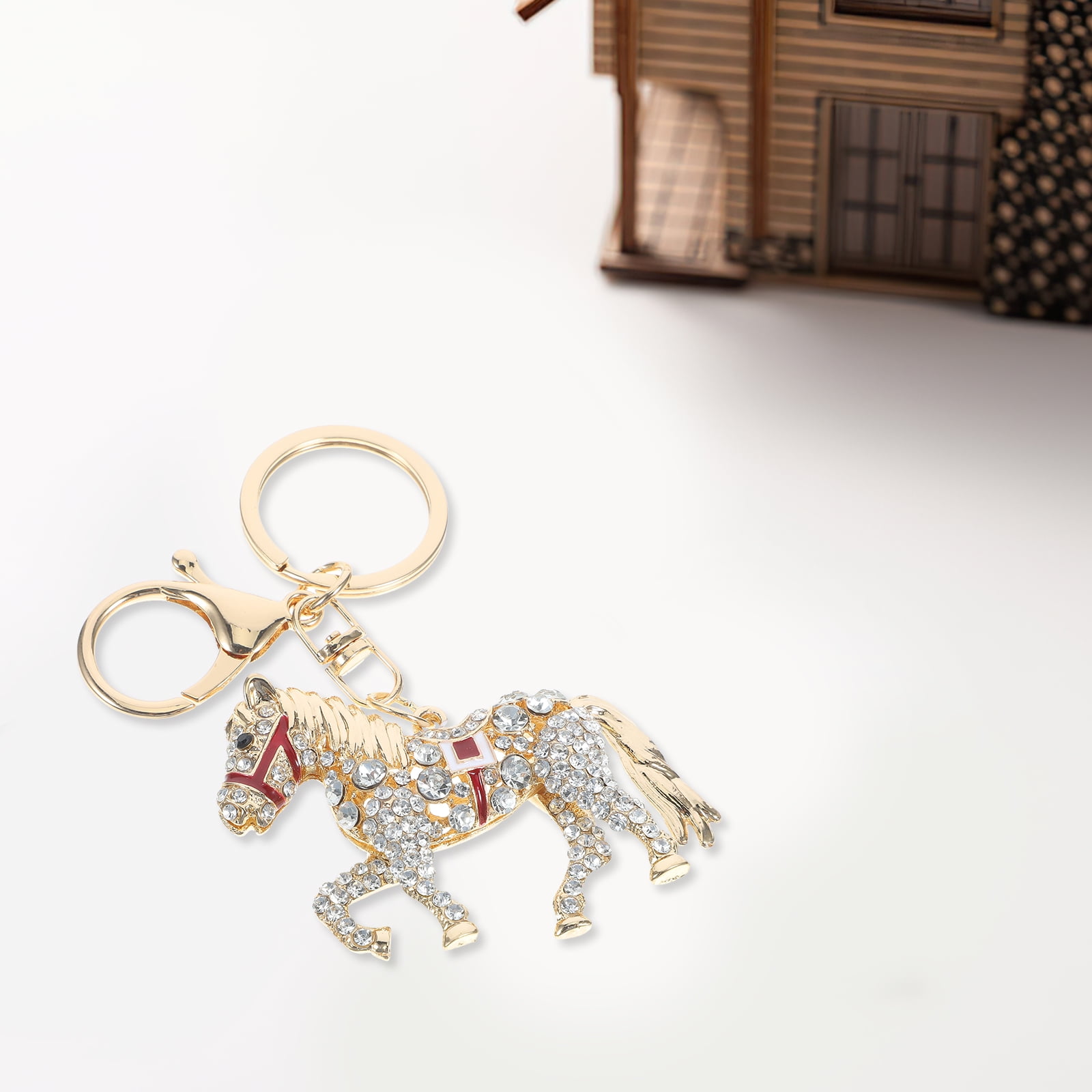 Clispeed Rhinestone Horse Pendant Keyring Keychain Key Chain Gift ...