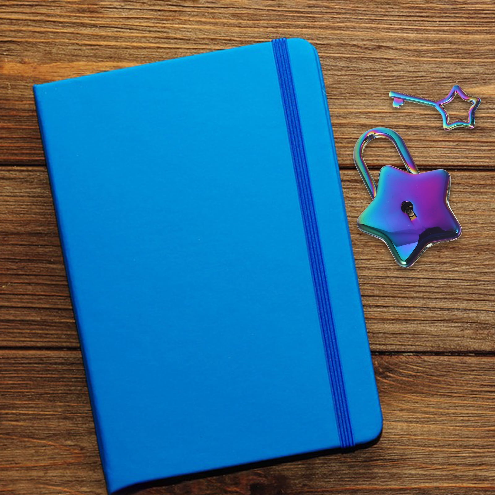 Clispeed Star Shaped Padlock DIY Star Shape Lock Diary Decorative ...