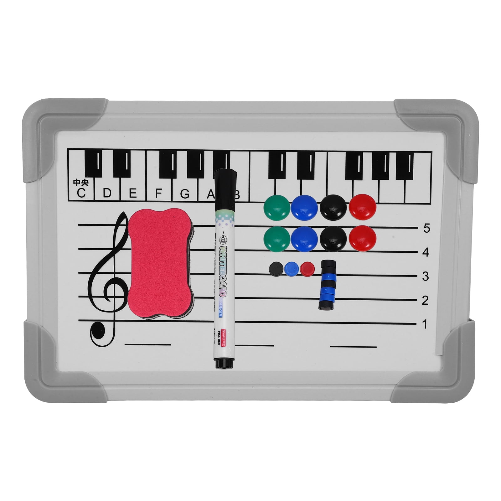Clispeed Music Staff Whiteboard White Aluminum Alloy Plastic for Home ...