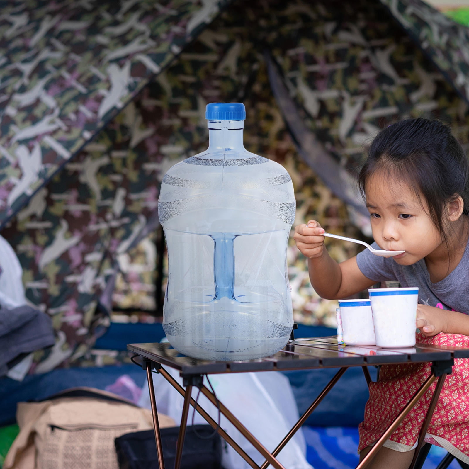Clispeed Camping Water Containers Pure Water Bucket Sky-blue Plastic ...