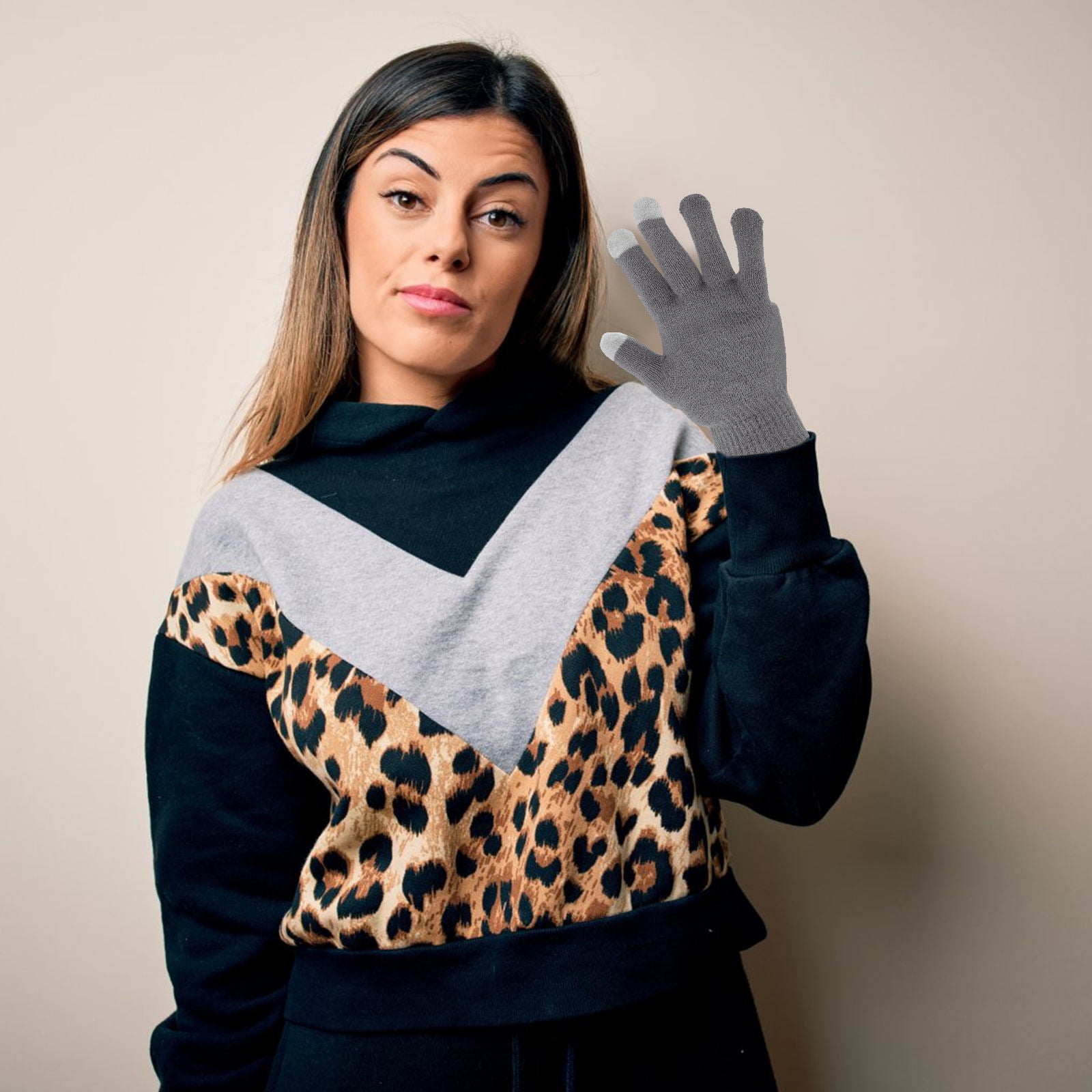 Clispeed USB Powered Heated Mitten Grey Cotton for Winter Outdoor ...