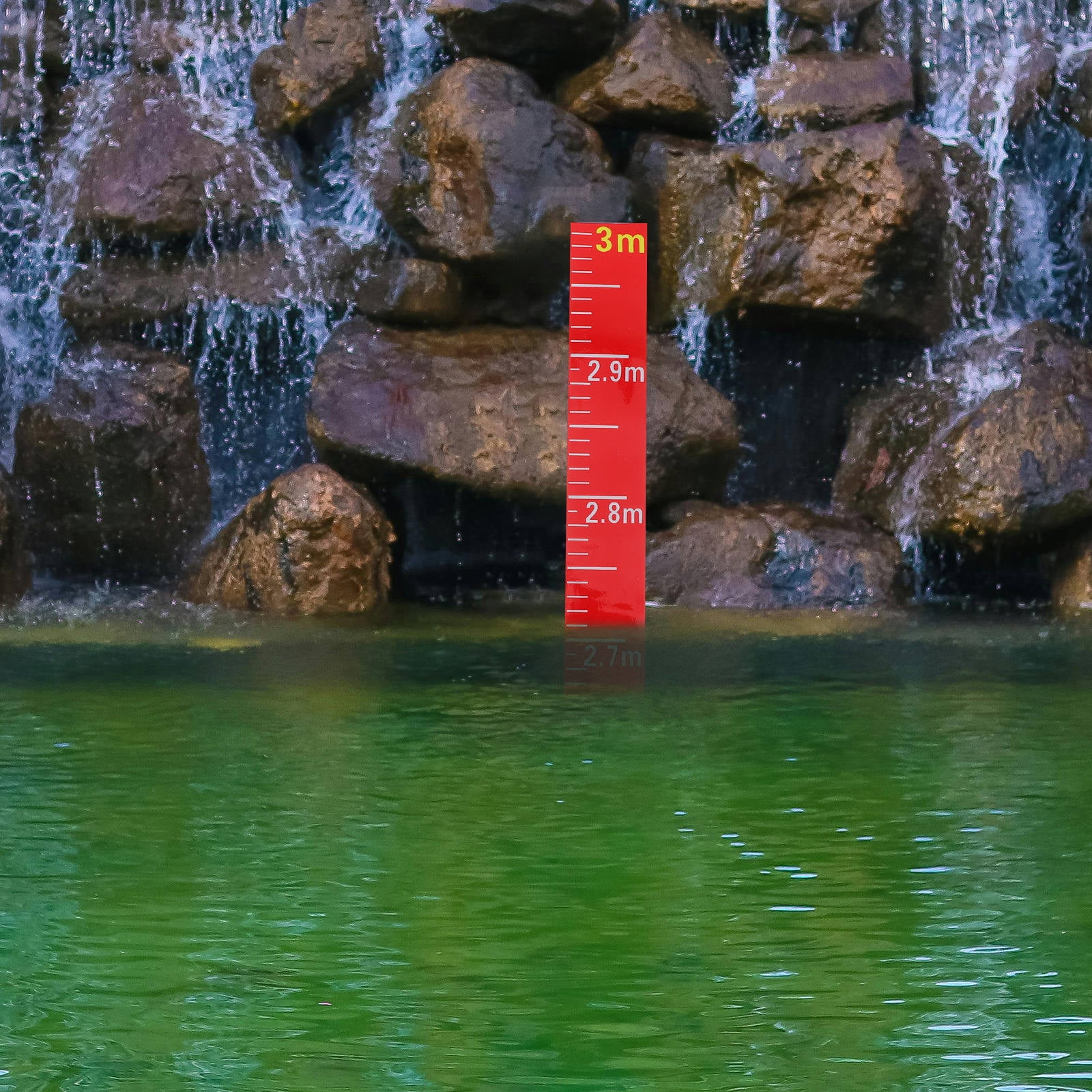 Clispeed Water Level Indicator Liquid Level Scale Sticker PVC Red 1Pcs ...