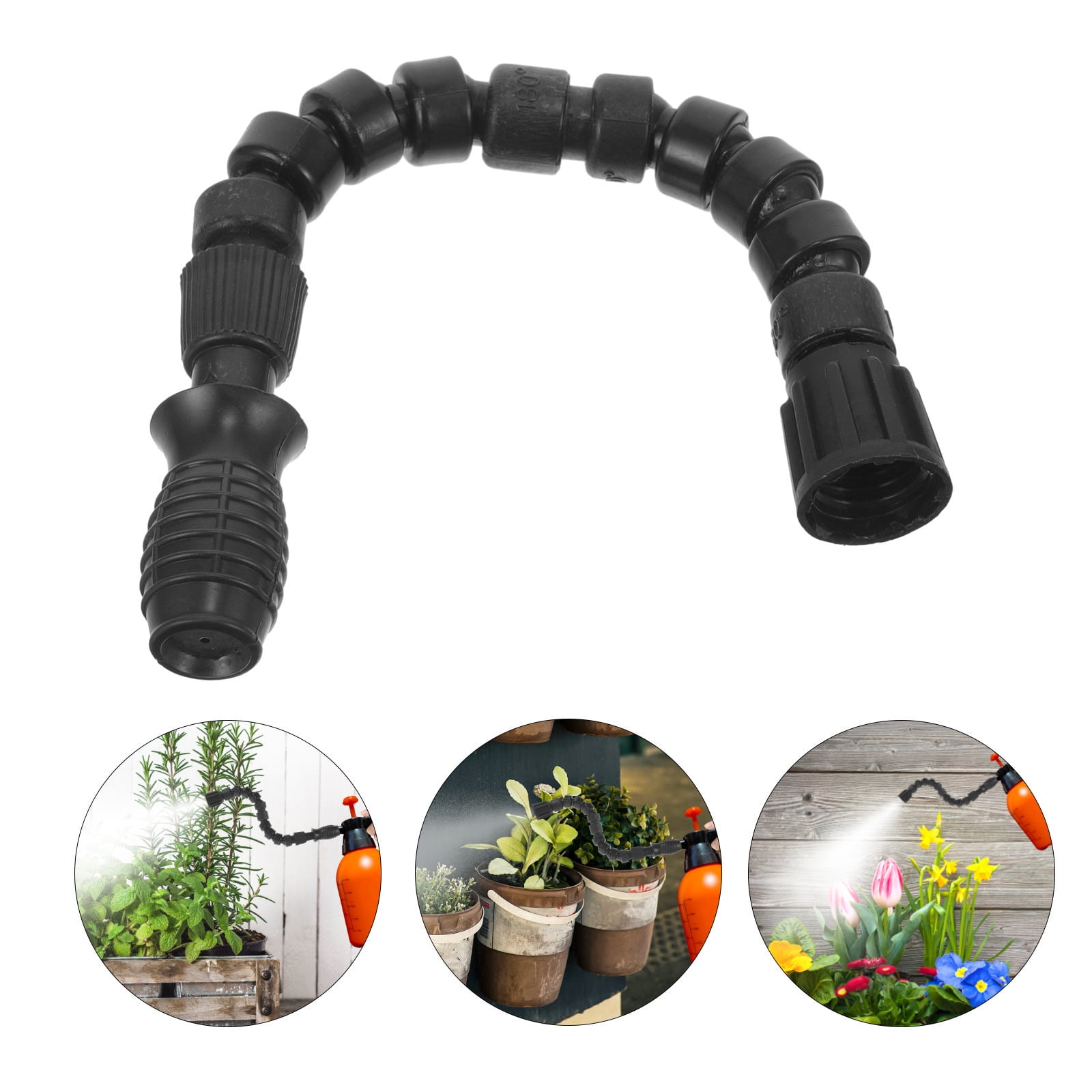 Clispeed Long Nozzle Watering Can Sprinkler Extender Black Rust ...