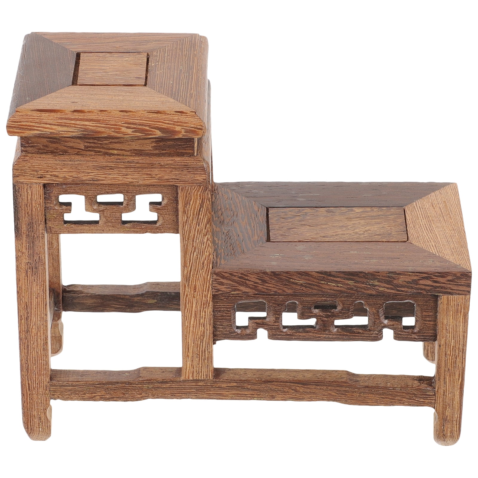 Clispeed Wooden Flower Vase Flower Pot Base Flower Pot Stand Tea Pot ...