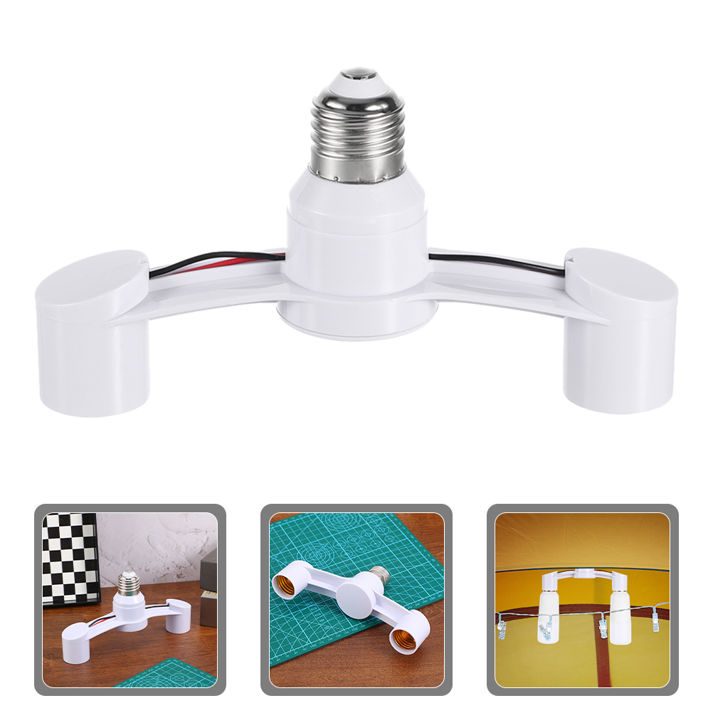 Clispeed Worgeous 2pcs E27 Light Socket Splitter Adapter Dual Head Bulb ...