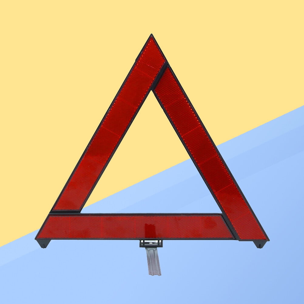 Clispeed Emergency Road Warning Triangles Red Foldable Reflective ...