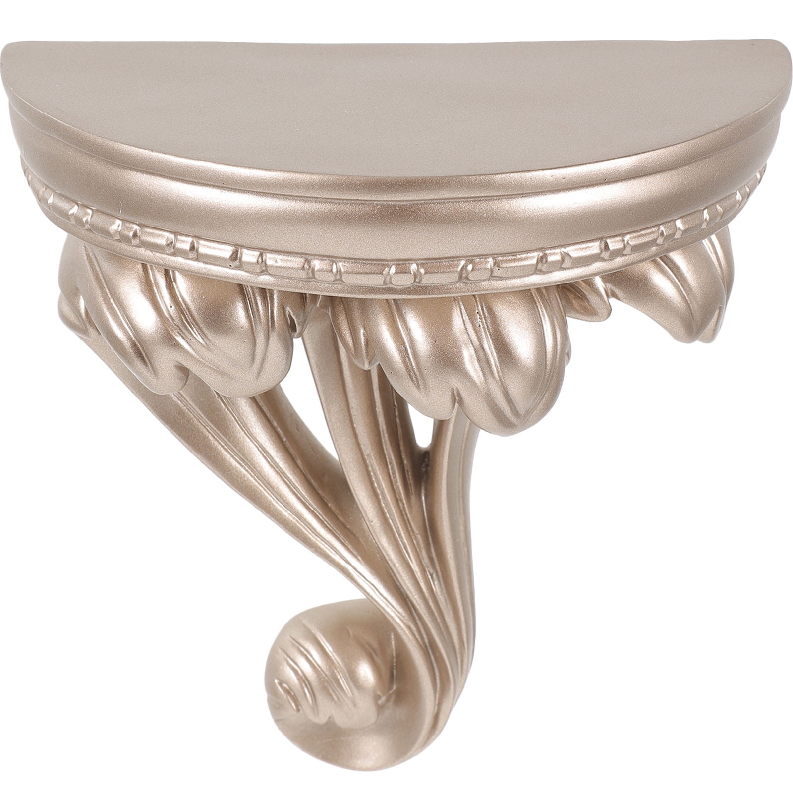 Clispeed Home Wall Mounted Floating Shelf in Golden Resin for Sundries ...
