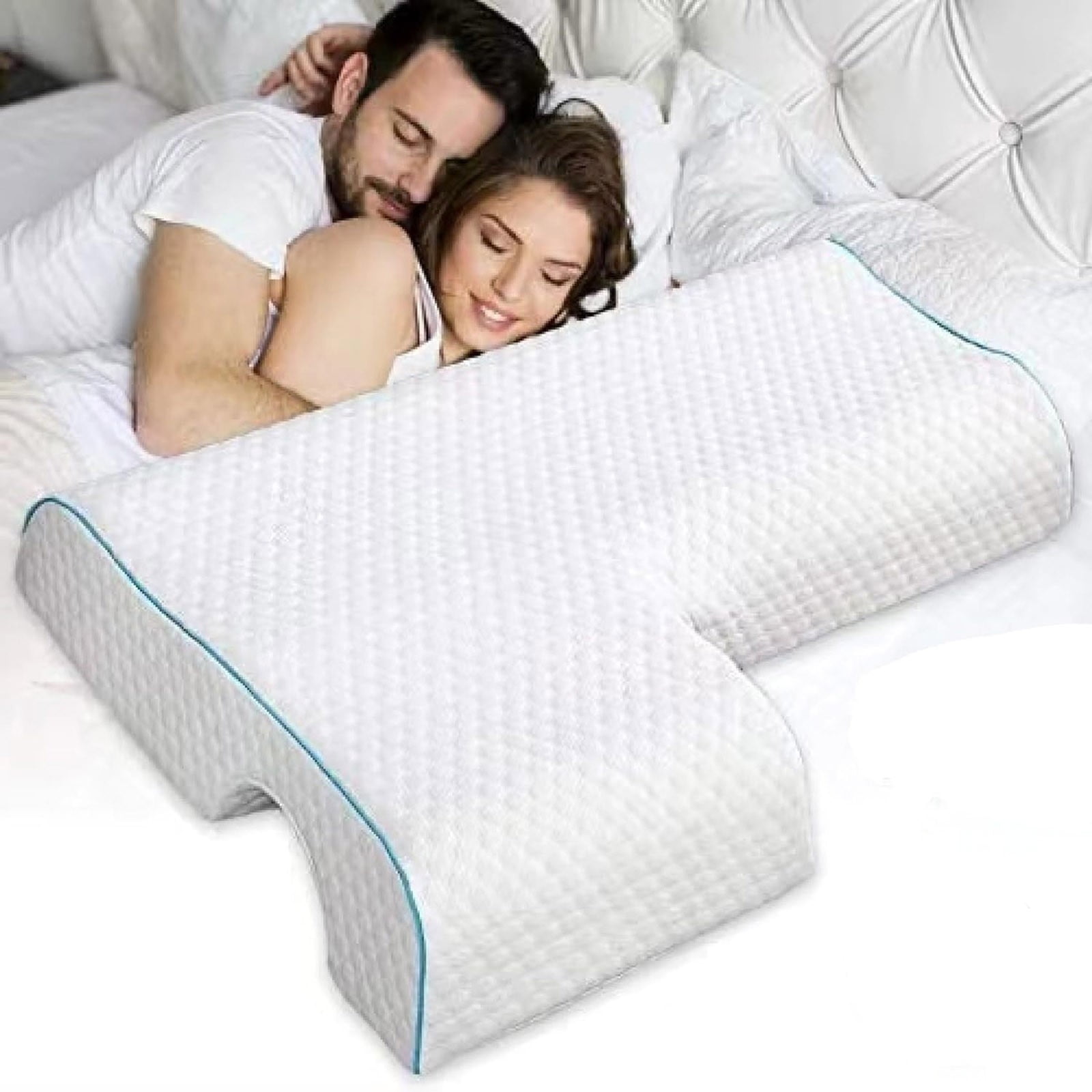 Arched Memory Foam Pillow, Couples Pillow with Slow Rebound and Breathable Memory Foam, Couple ...