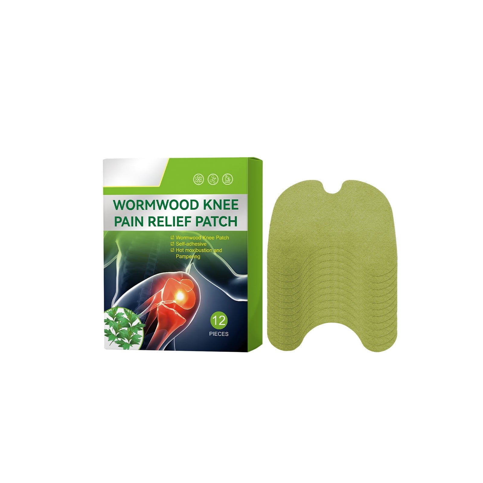 Clisyzdn Knee Patches Herbal, Wormwood Extract Patches, Non-Irritating ...