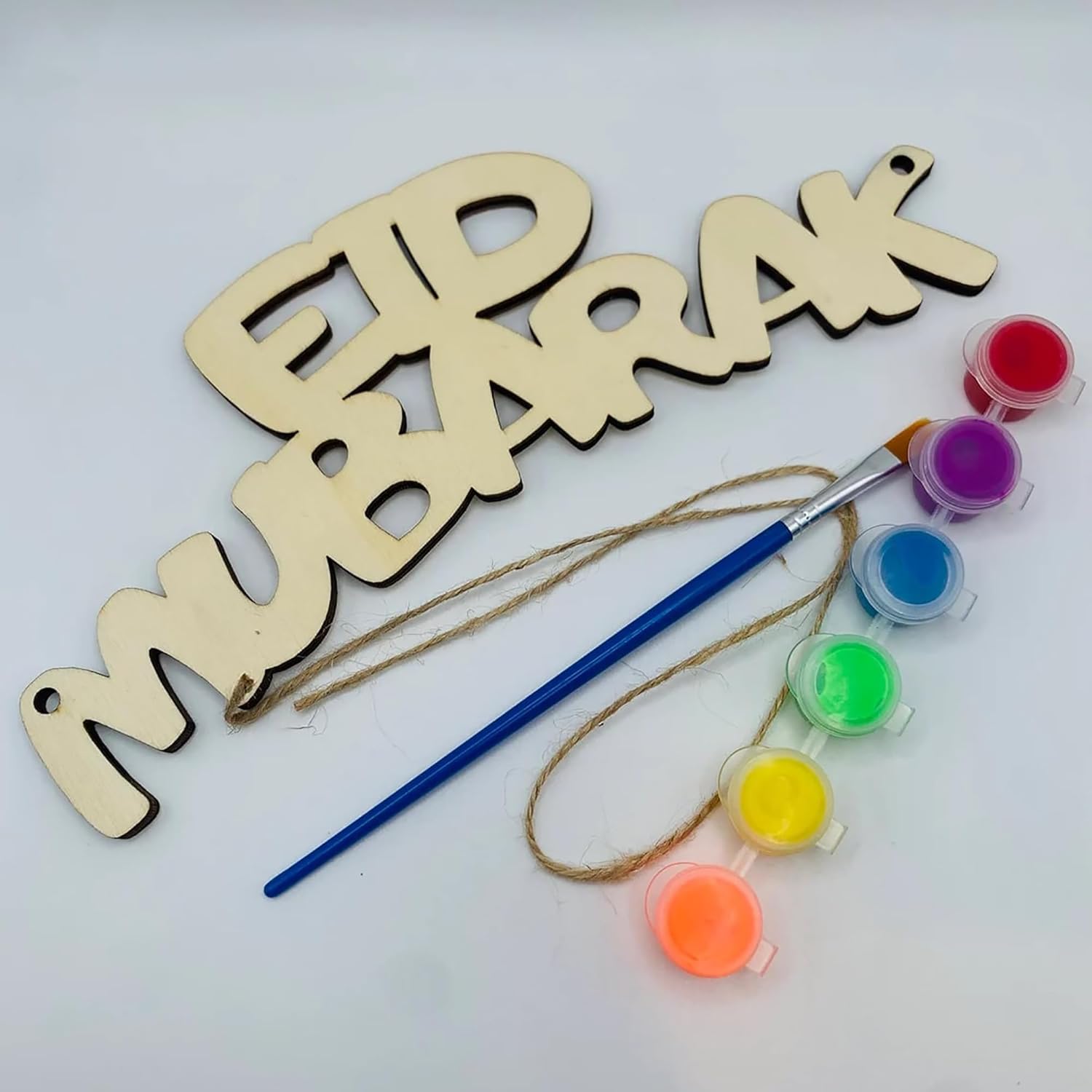 Cliths Eid Mubarak Wooden Banner Craft Kit DIY Ramadan and Eid ...