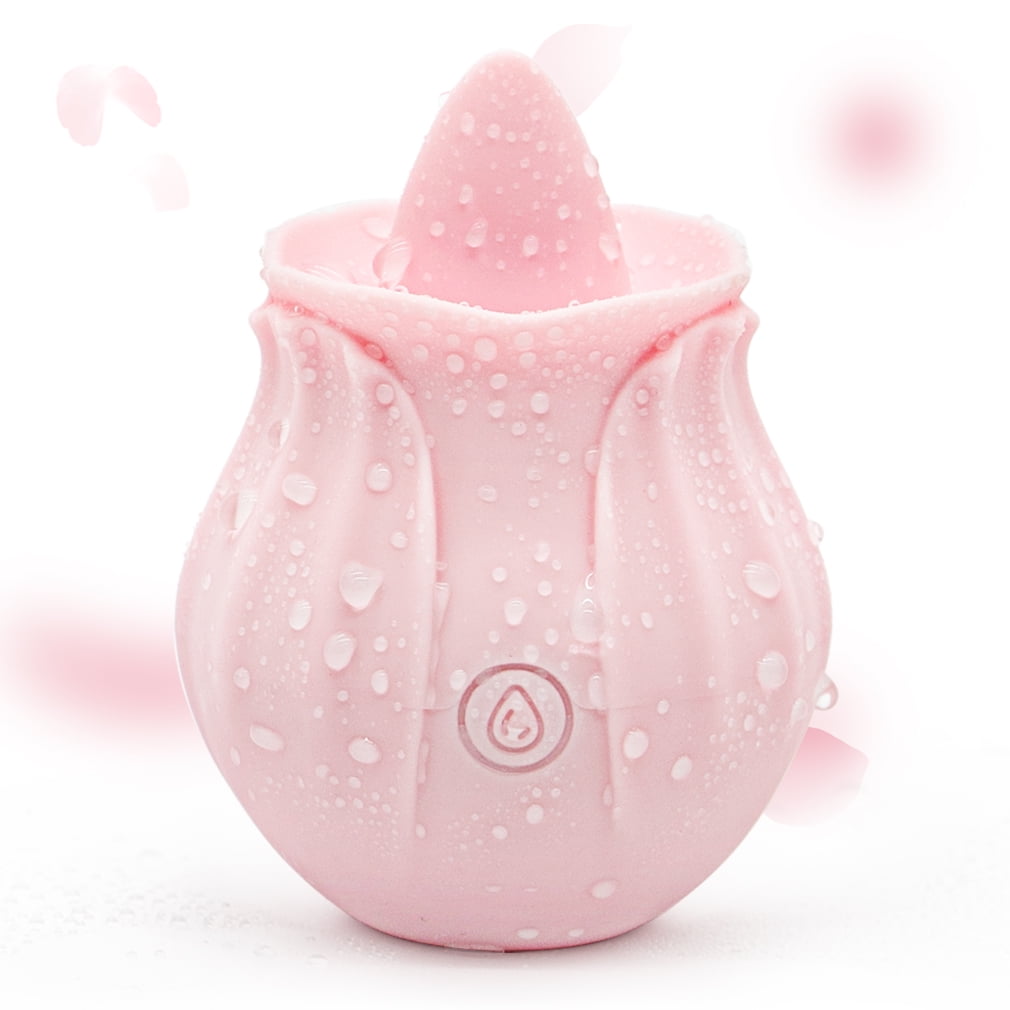 Clitoral Licking Tongue Rose Sex Toy Vibrator Stimulator For Women