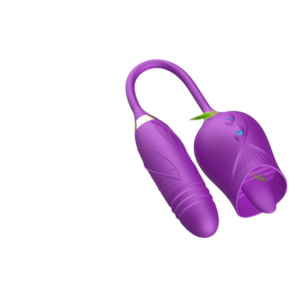Clitoral Licking Tongue Rose Sex Toy Vibrator Stimulator For Women