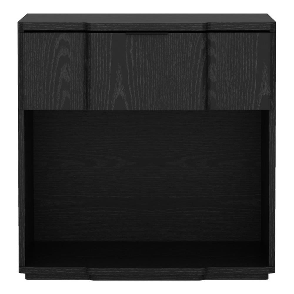 Clive Mid-Century Modern 22" Nightstand in Black (1-Drawer) - Walmart.com
