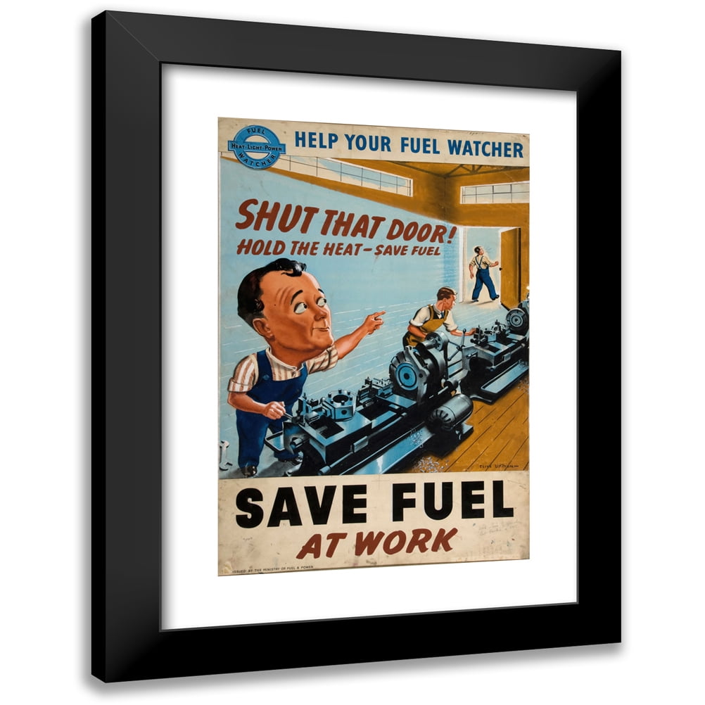 Clive Uptton 11x14 Black Modern Framed Museum Art Print Titled - Help ...