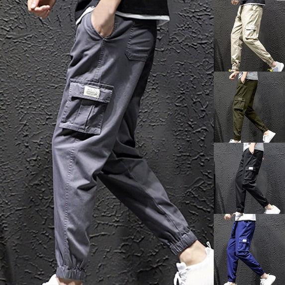 Cllios Mens Cargo Pants Big and Tall Outdoor Athletic Trousers Work ...
