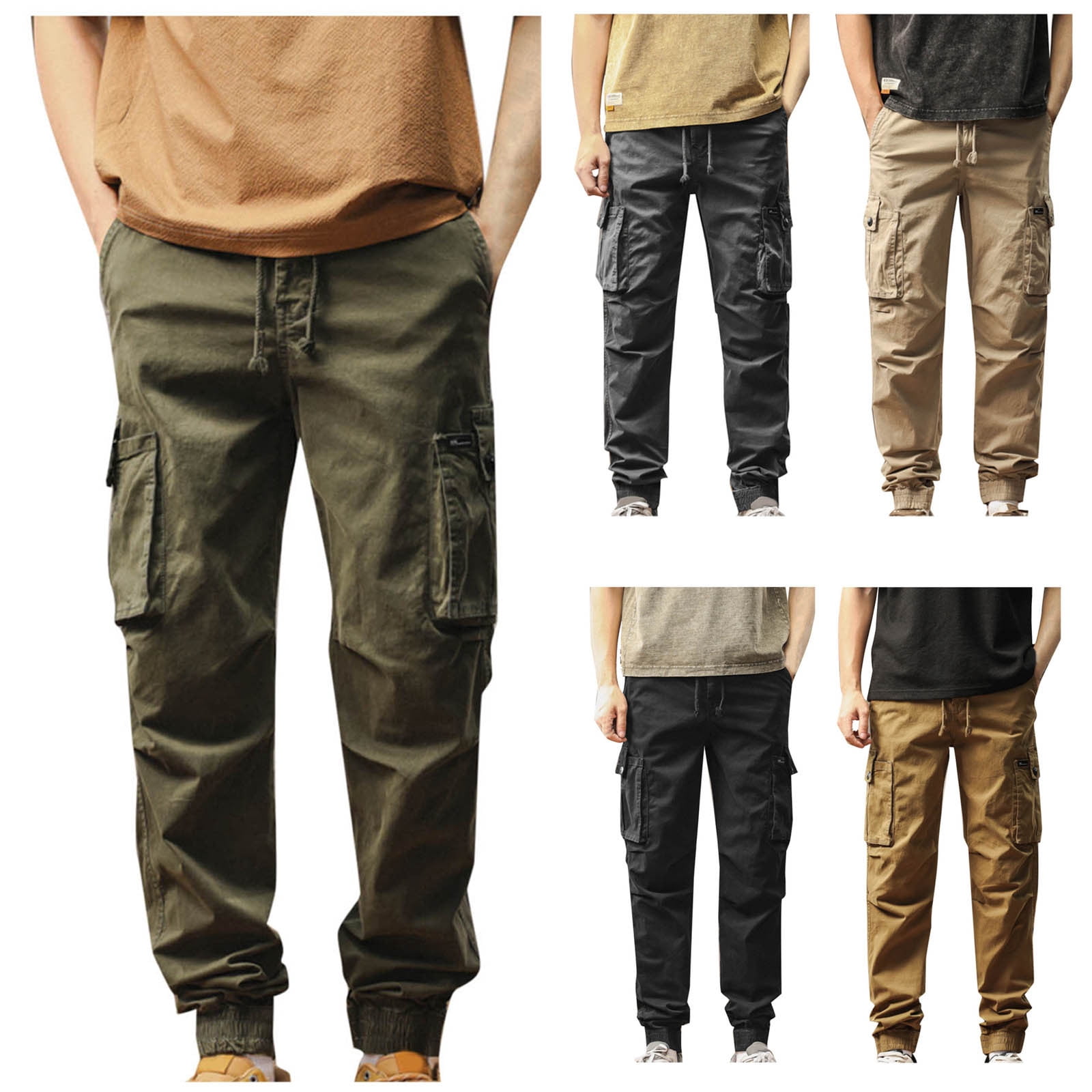 Cllios Mens Cargo Pants Relaxed Fit Outdoor Athletic Trousers Work ...