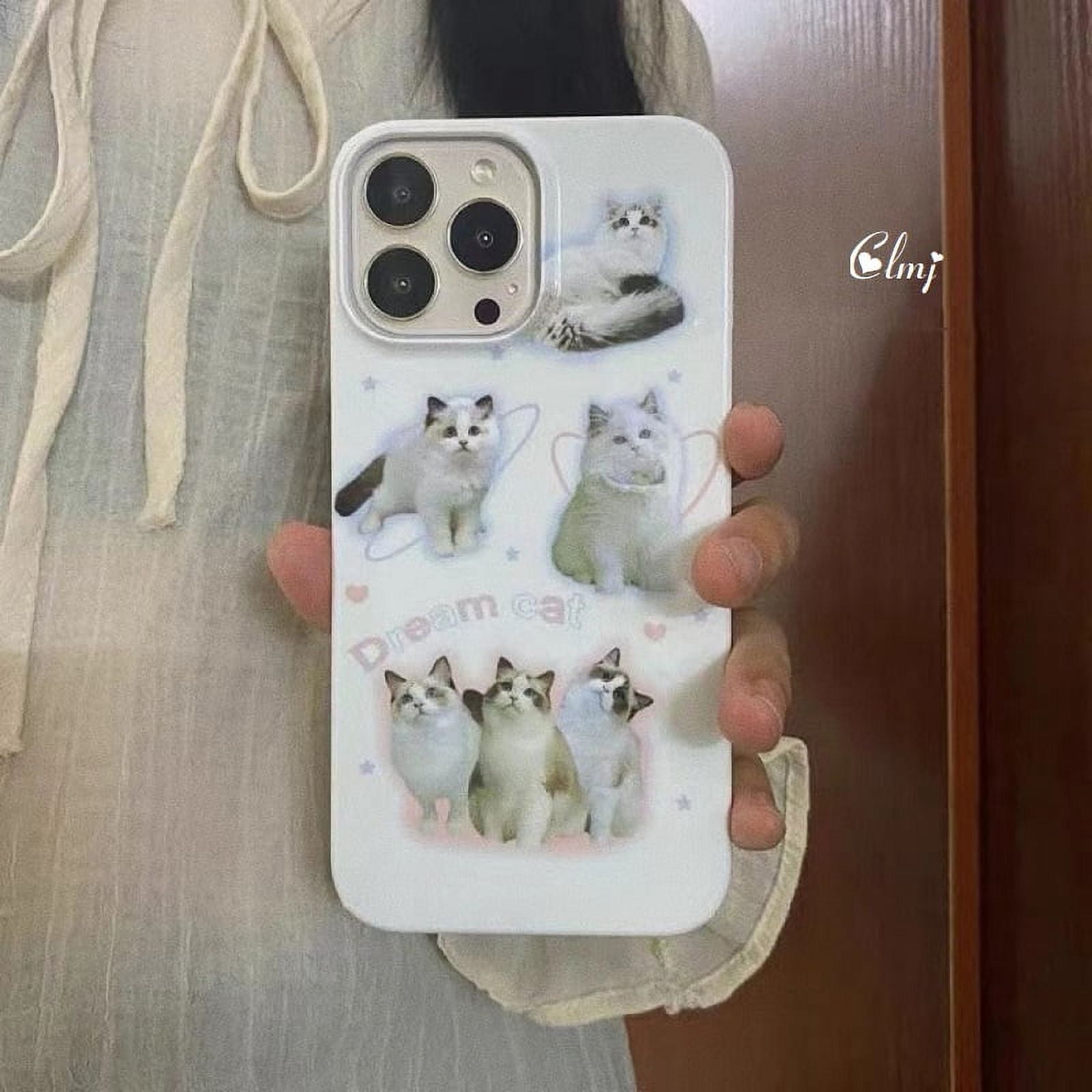 Clmj Y2K vintage cute cat dog cartoon animal phone case for iPhone 13 ...