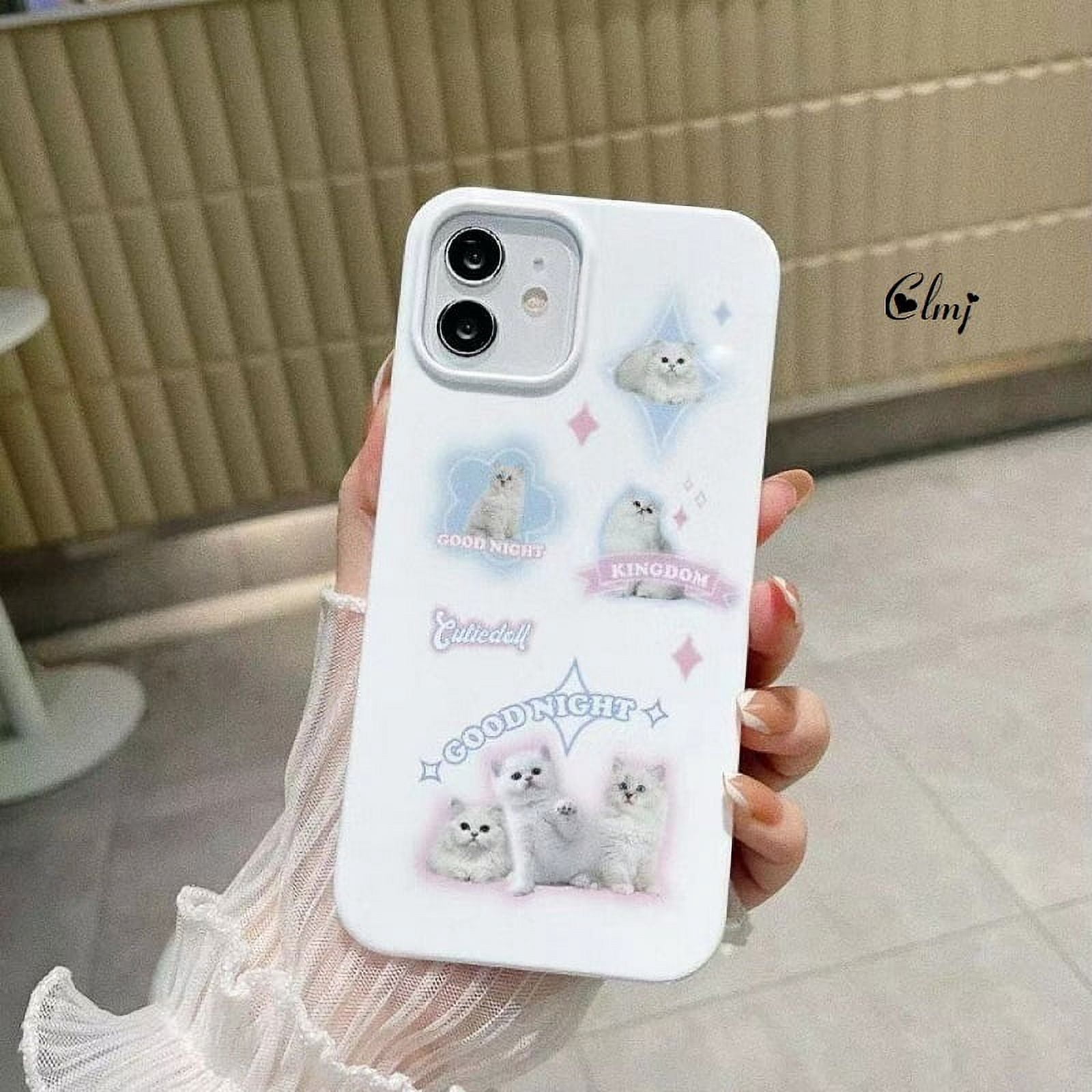 Clmj Y2K vintage cute cat dog cartoon animal phone case for iPhone 13 ...