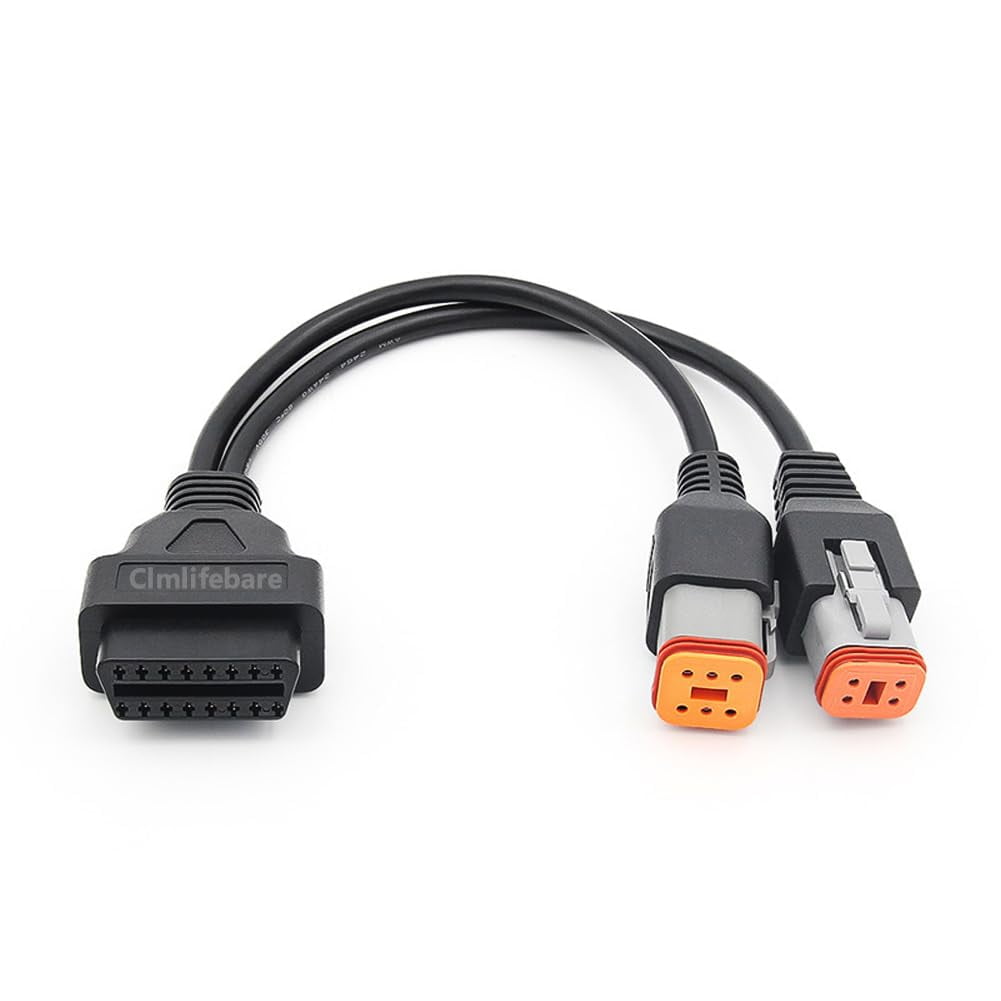 Clmlifebare 2-in-1 OBD2 Adapter Cable for 4pin+6pin Motorcycle ...