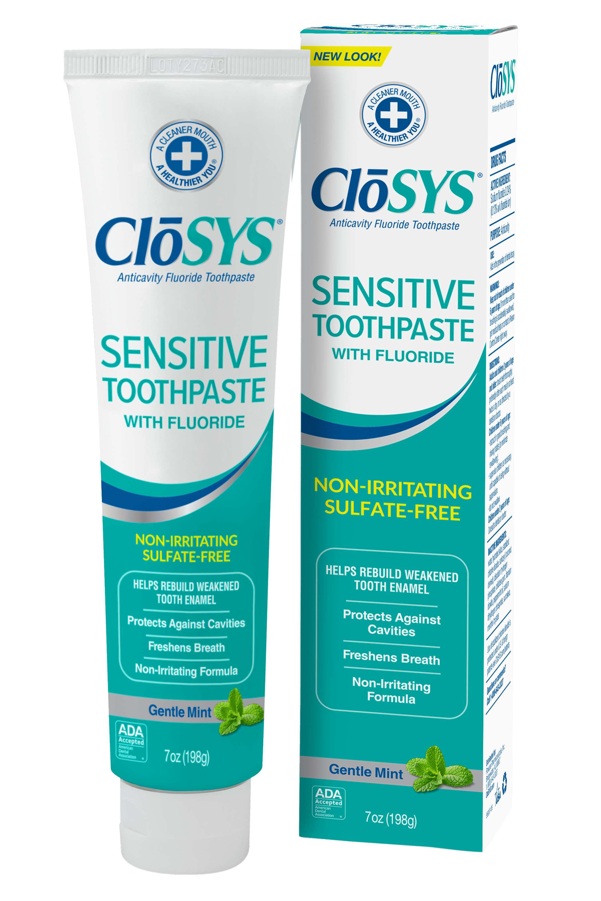 Closys Fluoride Toothpaste 7 Ounce Gentle Mint Enamel Cavity Odor ...
