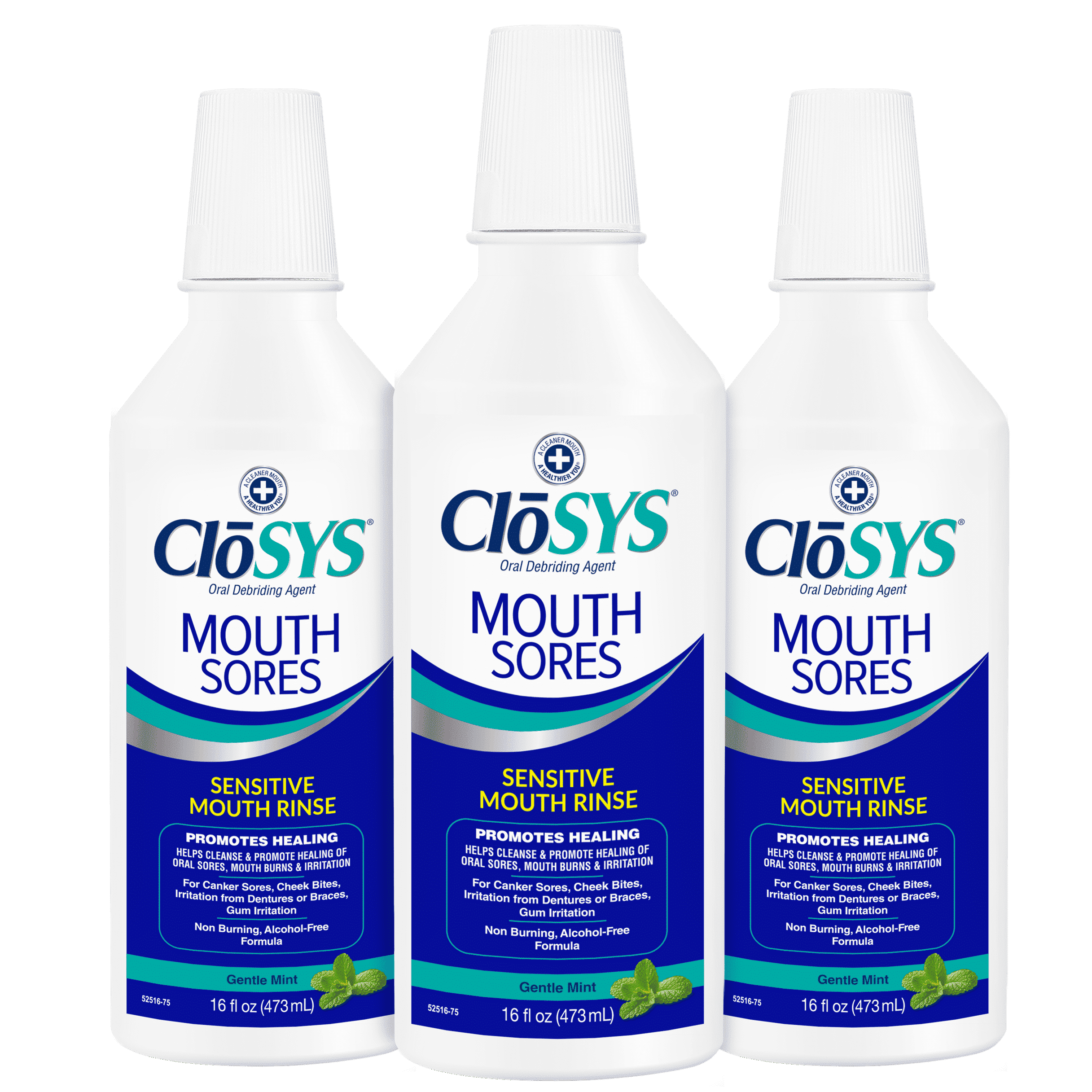 CloSYS Hydrogen Peroxide Mouthwash, 16 oz, Canker Sore Mouthwash ...