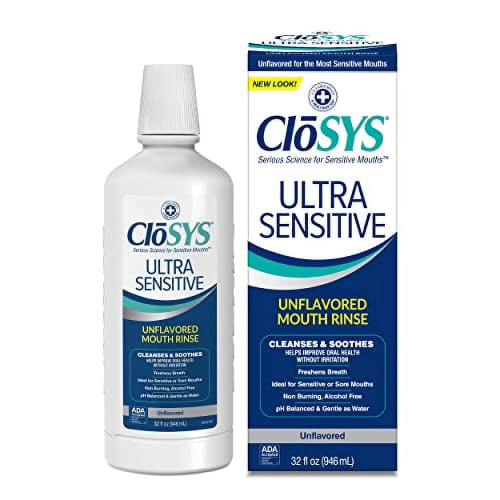 Closys Ultra Sensitive Mouthwash 32 Ounce Unflavored Optional Flavor