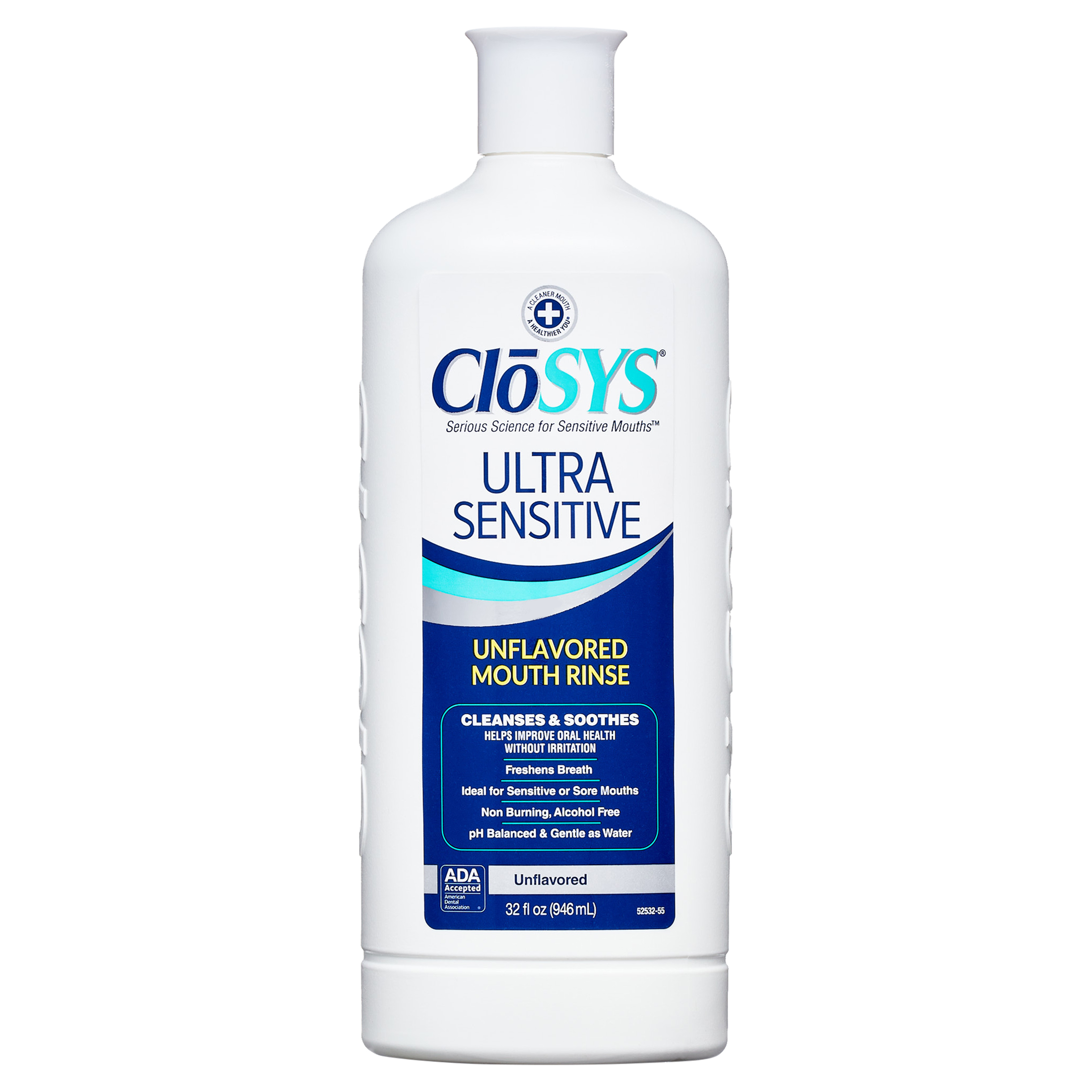 CloSYS Ultra Sensitive Mouthwash, 32 Ounce (Pack of 2), Unflavored ...