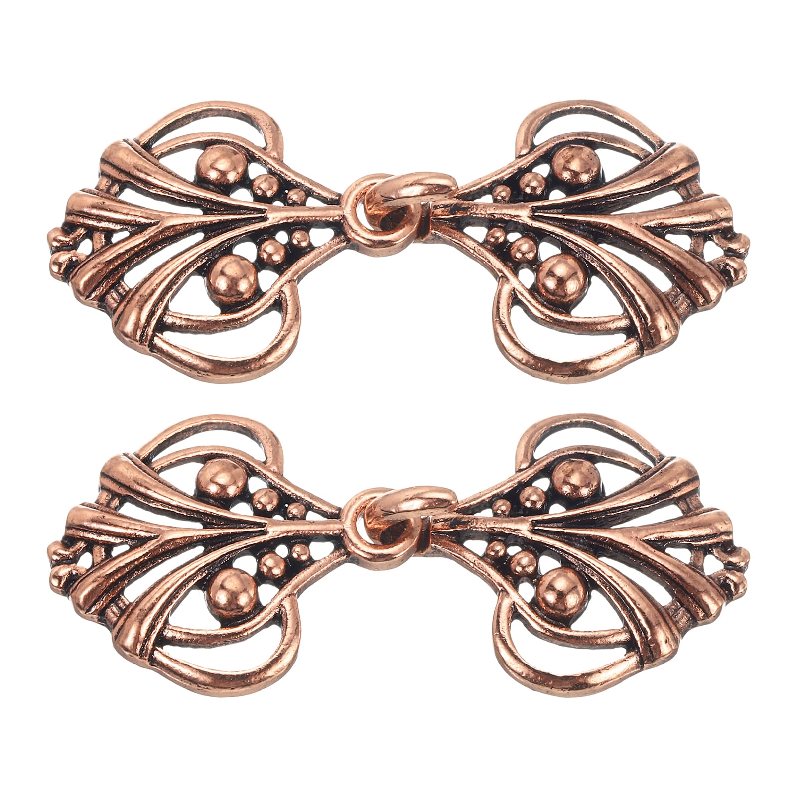 Cloak Clasp 2 Pairs Sew on Hooks and Eyes Vintage Cape Clasps Buckles ...