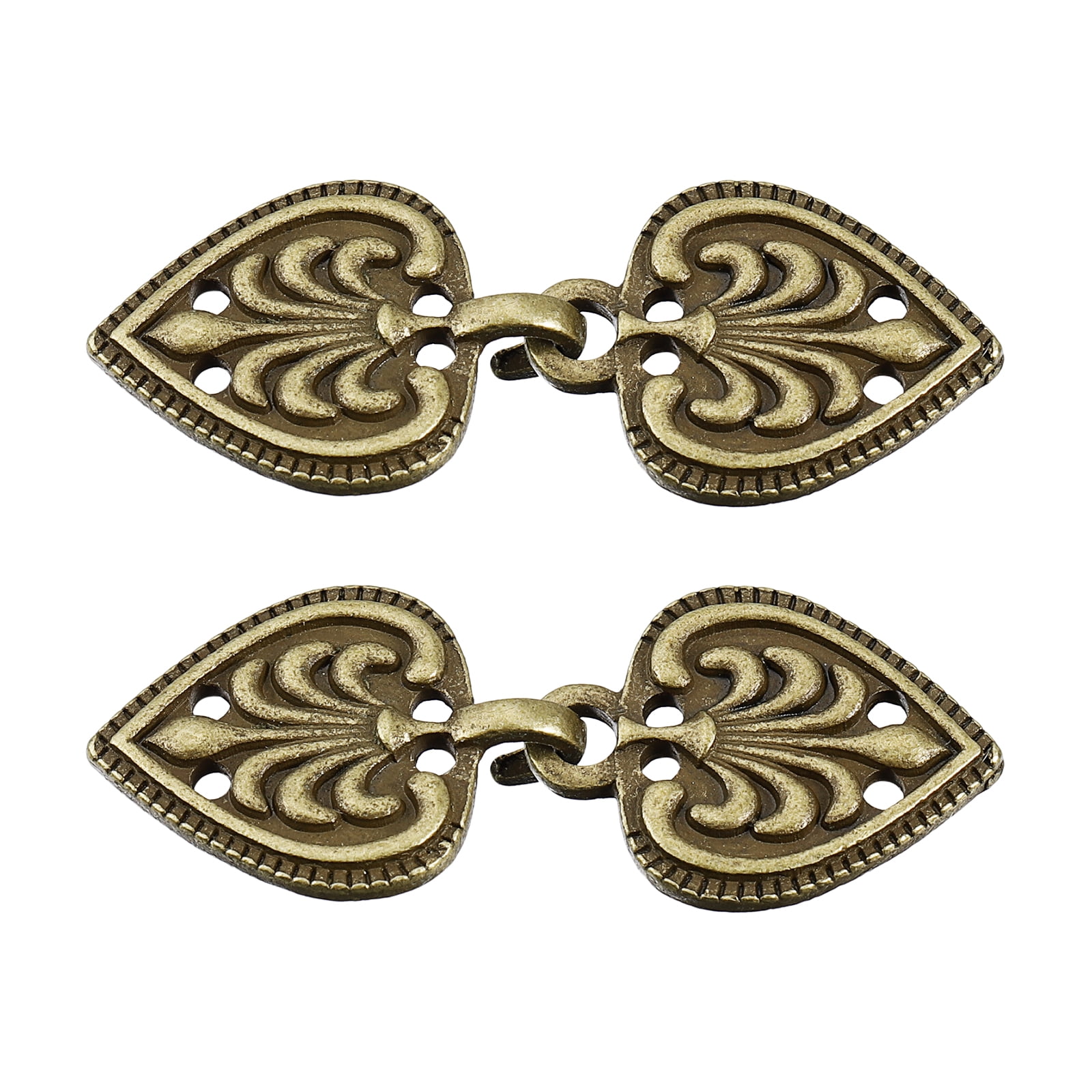 Uxcell Cloak Clasp, 2 Pairs Sew on Hooks and Eyes Vintage Cape Clasps ...