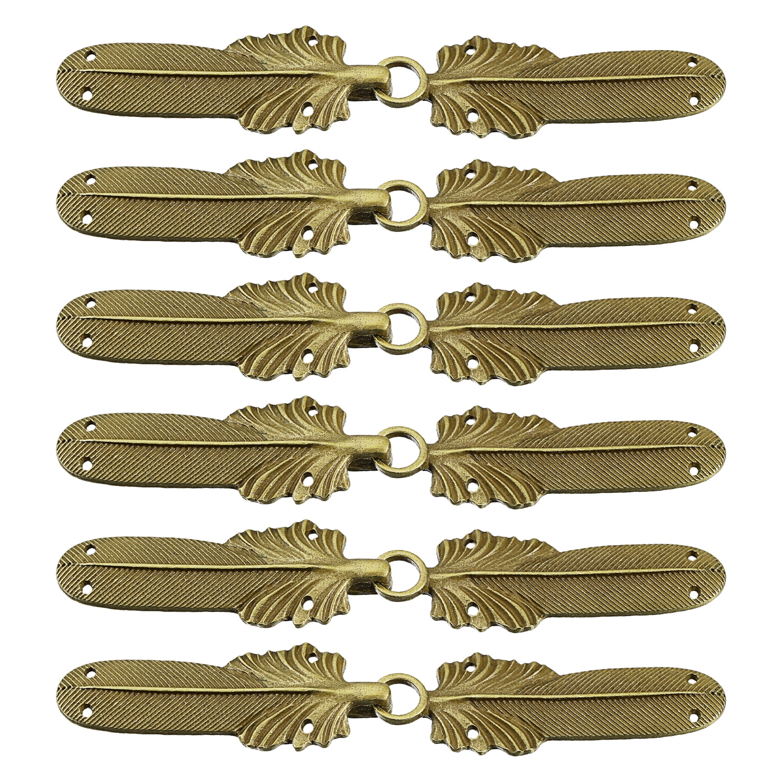 Cloak Clasp 6 Pairs Feather Vintage Cape Clasps Sew on Fasteners(Bronze ...