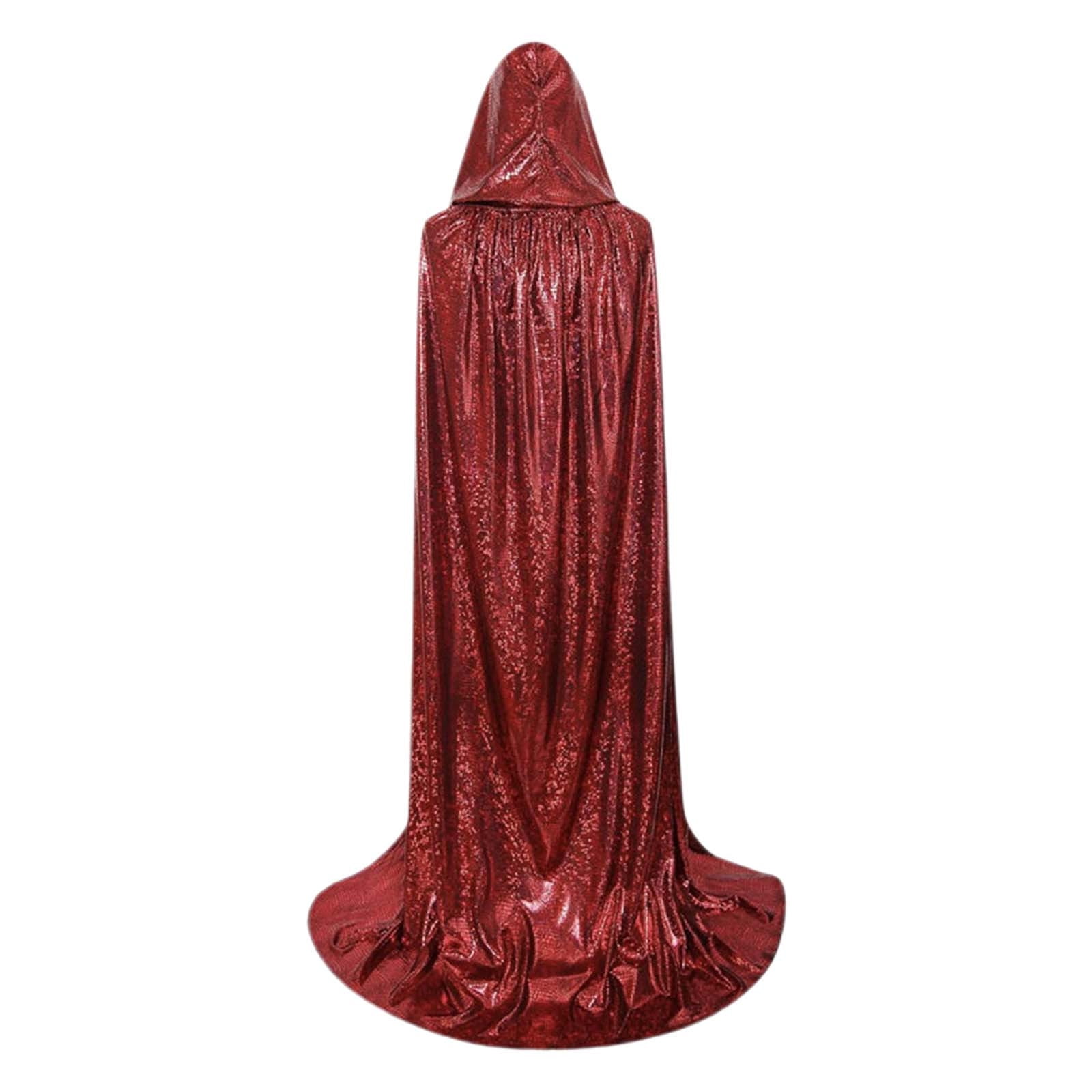 Cloak with Hood for Adults Shiny Cape for Parties and Themed Events for ...