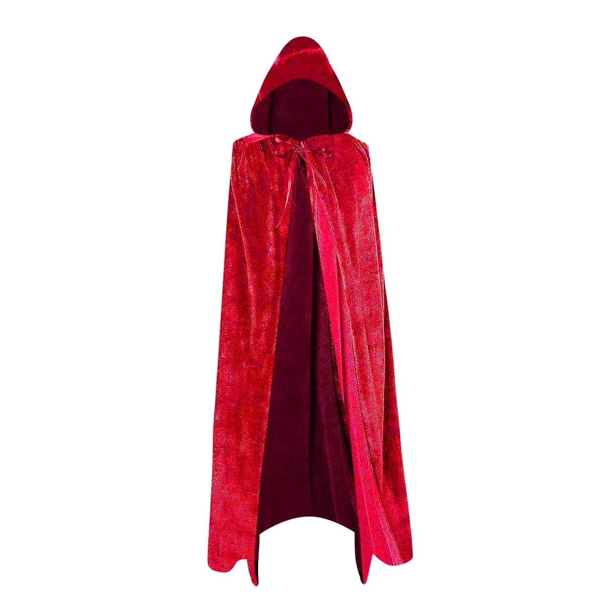 Cloak with Hood Halloween Costume Velvet Cape Witch Vampire Outfits ...