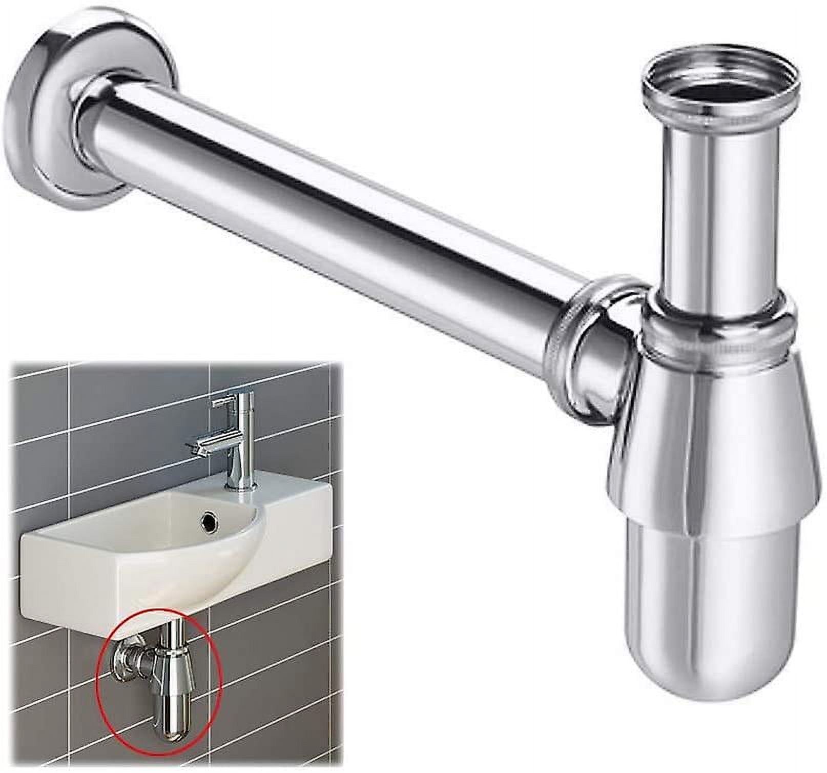 Cloakroom Wash Basin Chrome Brass Deodorant Bottle Trap Bathroom Wash ...