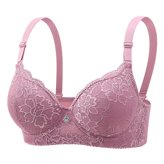Cloaraye Bras for Women Lace Push Up Adjustable Thin Straps Underwire ...