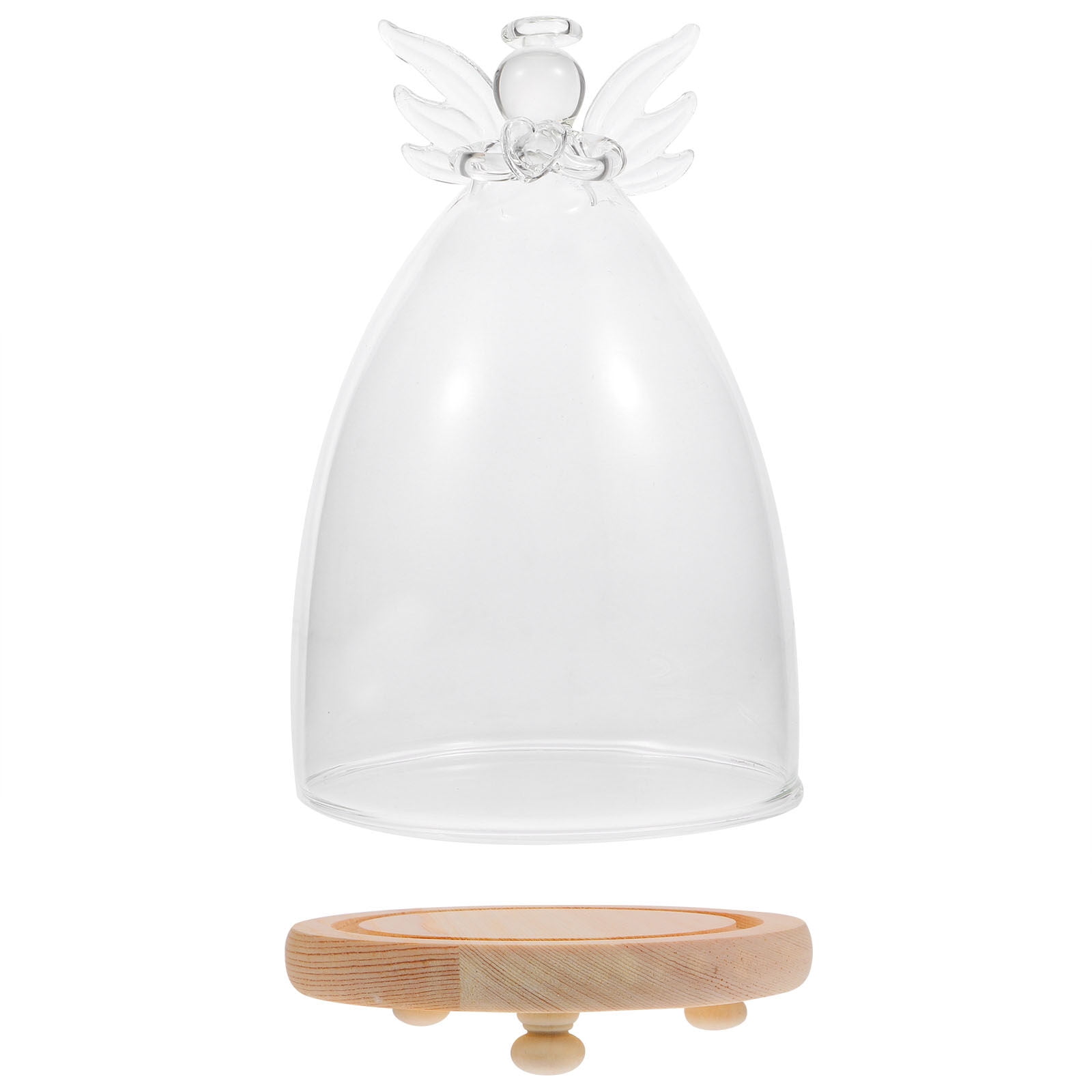 Cloche Tabletop Display Case Angel Glass Cover Elegant Decor - Walmart.com