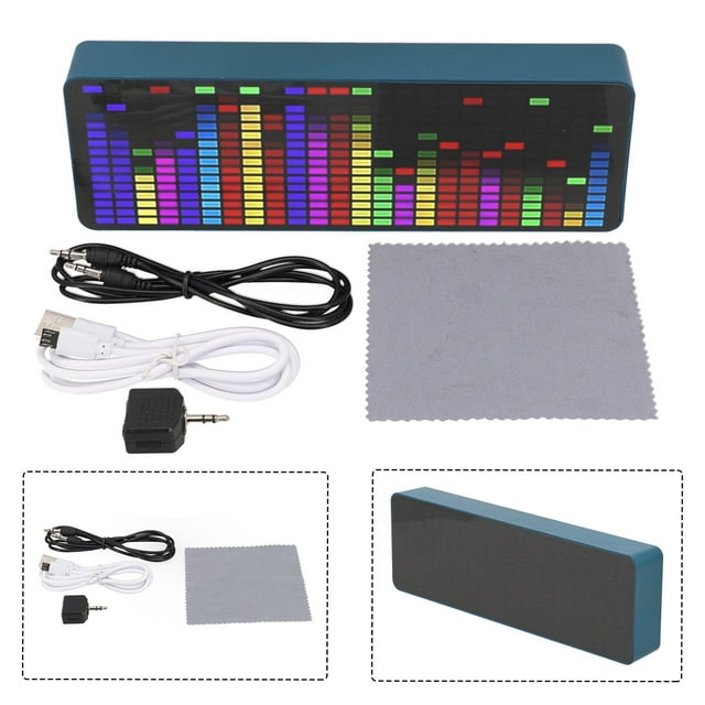 Clock And Frequency Spectrum Display Music Spectrum Indicator Vu Meter ...