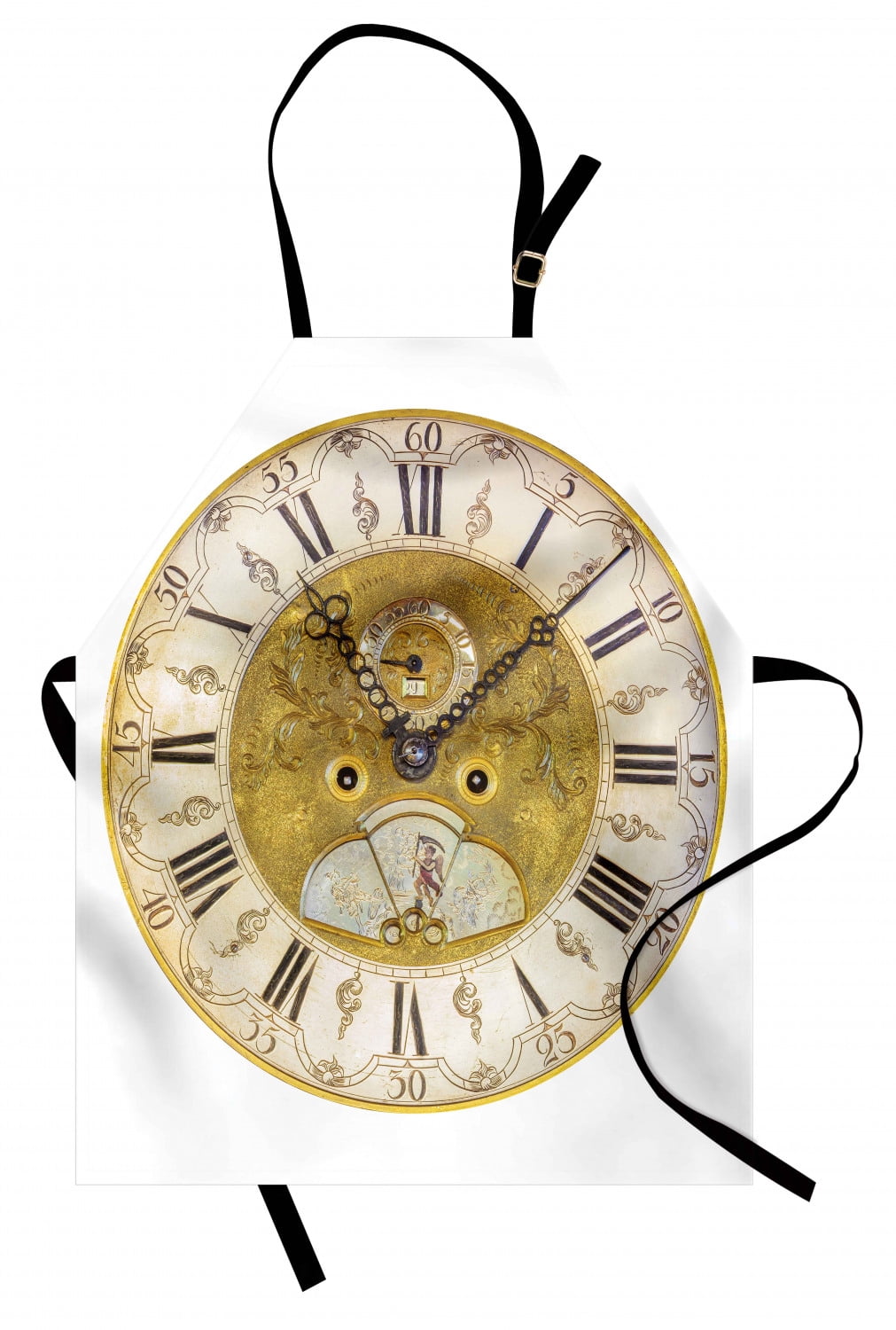 Clock Apron Vintage Theme A Seventeenth Century Ornamental Clock Face ...