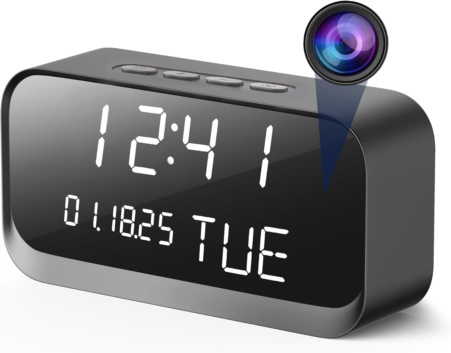 Clock Camera - WiFi Nanny Cam with 1080P HD Video, AI Motion Detection ...