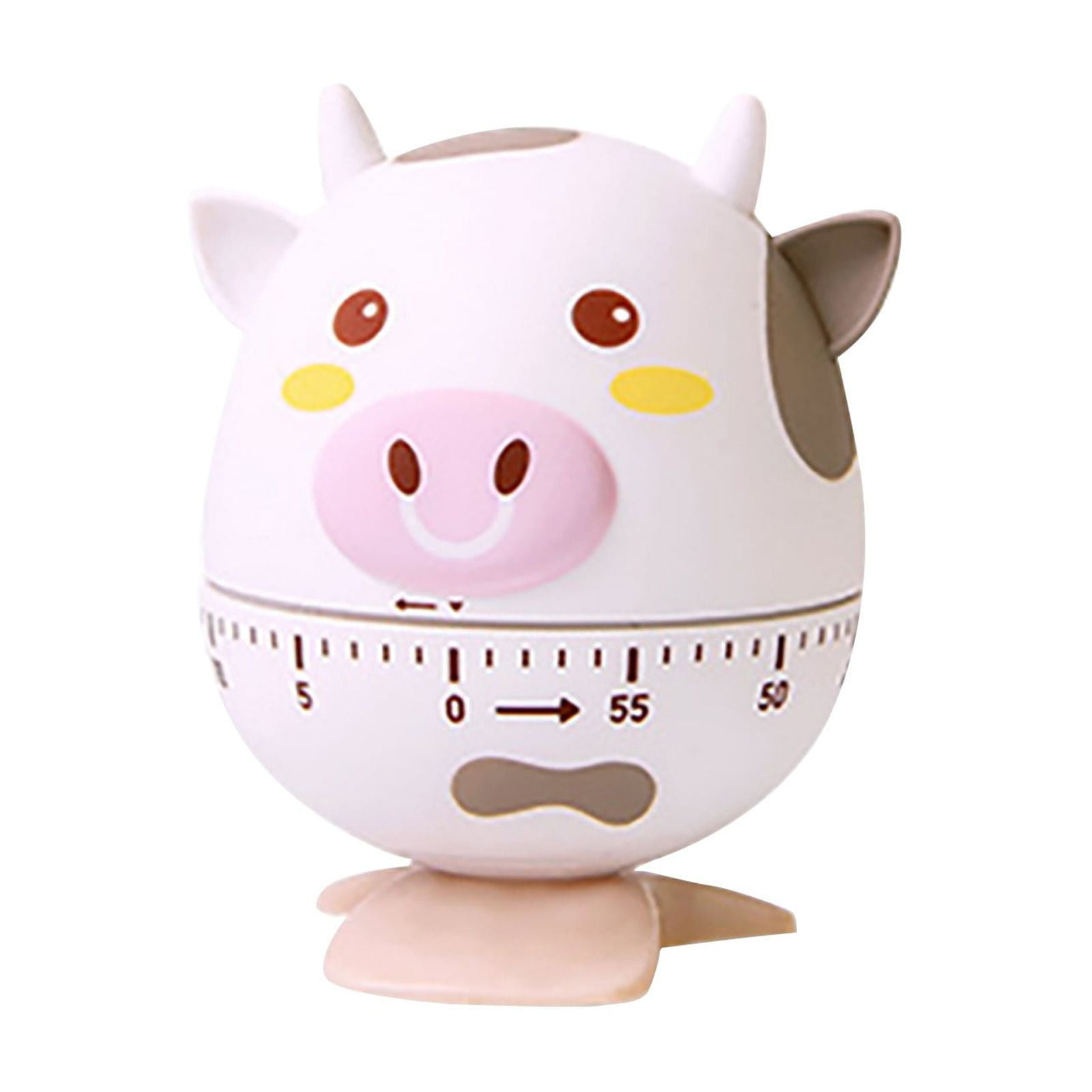 Clock Clearance! Kiteke Cute Cow Shape Cooking Alarm Soft Plastic Reminder Dial Clock Mechanical ...