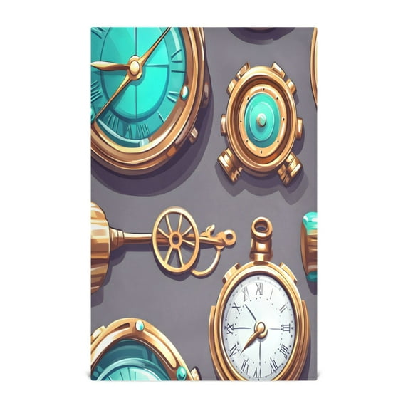 Clock Design Kitchen Towels Dishcloth Decorative Waffle Towels Multi ...