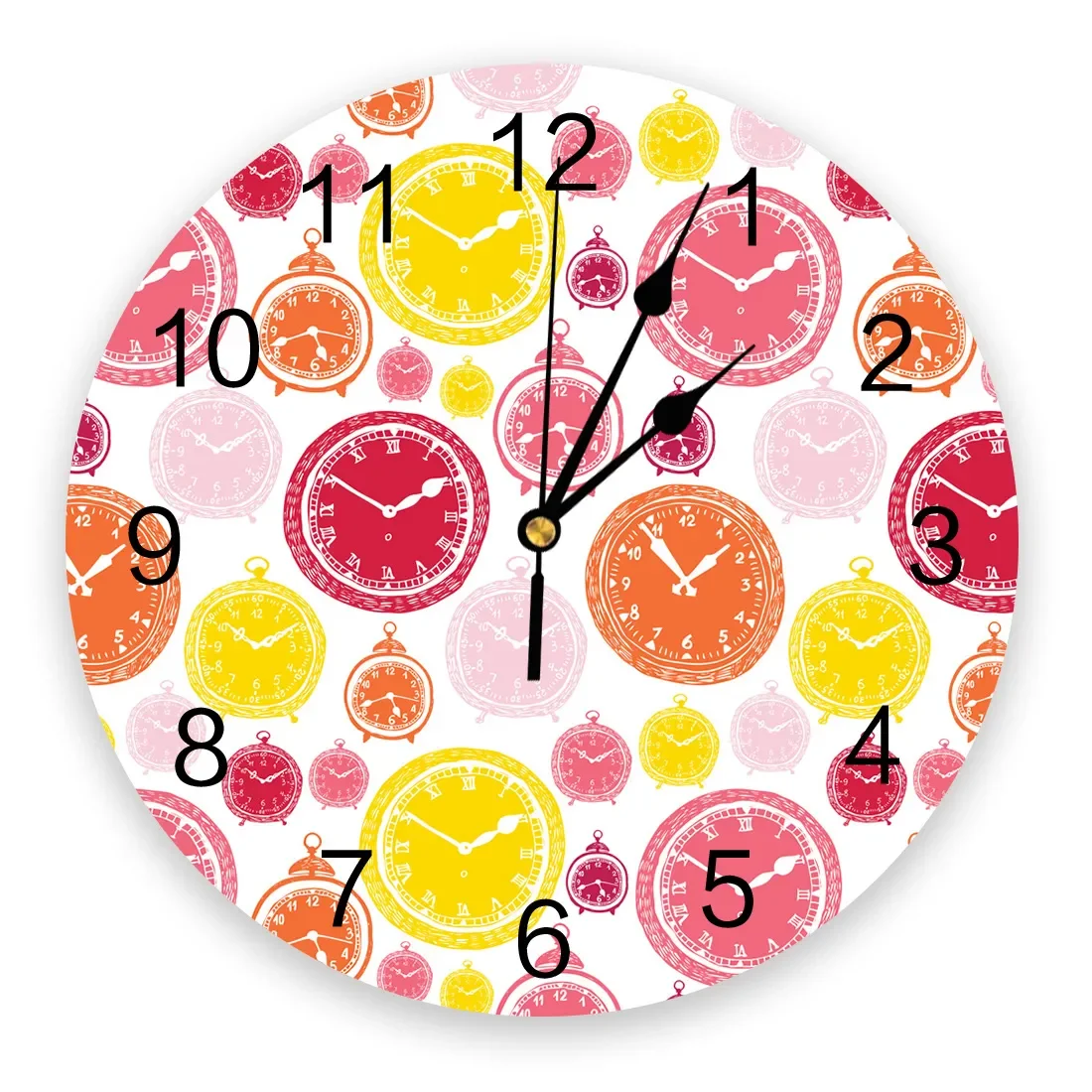 Clock Dial Geometry PVC Wall Clock Living Room Decoration Wall Clock ...