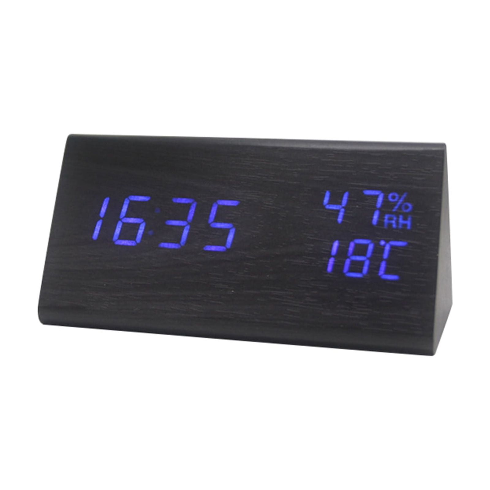 Clock Digital Alarm Clock For Bedroom - Wooden Desk Clock With Date ...